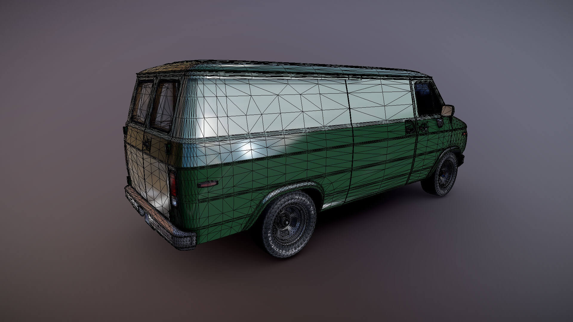 Custom American Van - 3D Model by Veaceslav Condraciuc