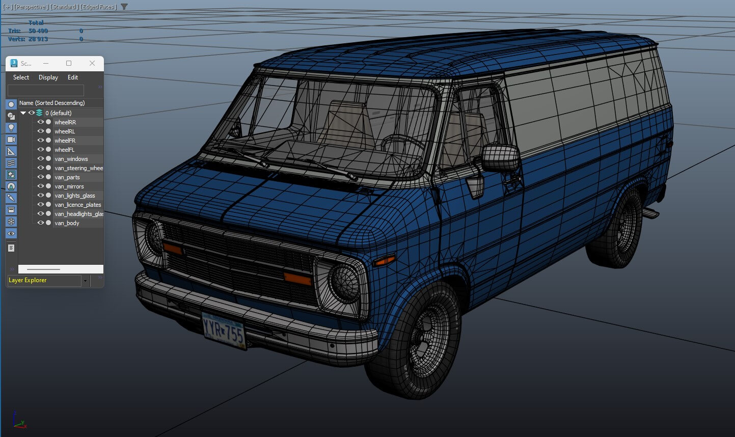 Custom American Van - 3D Model by Veaceslav Condraciuc