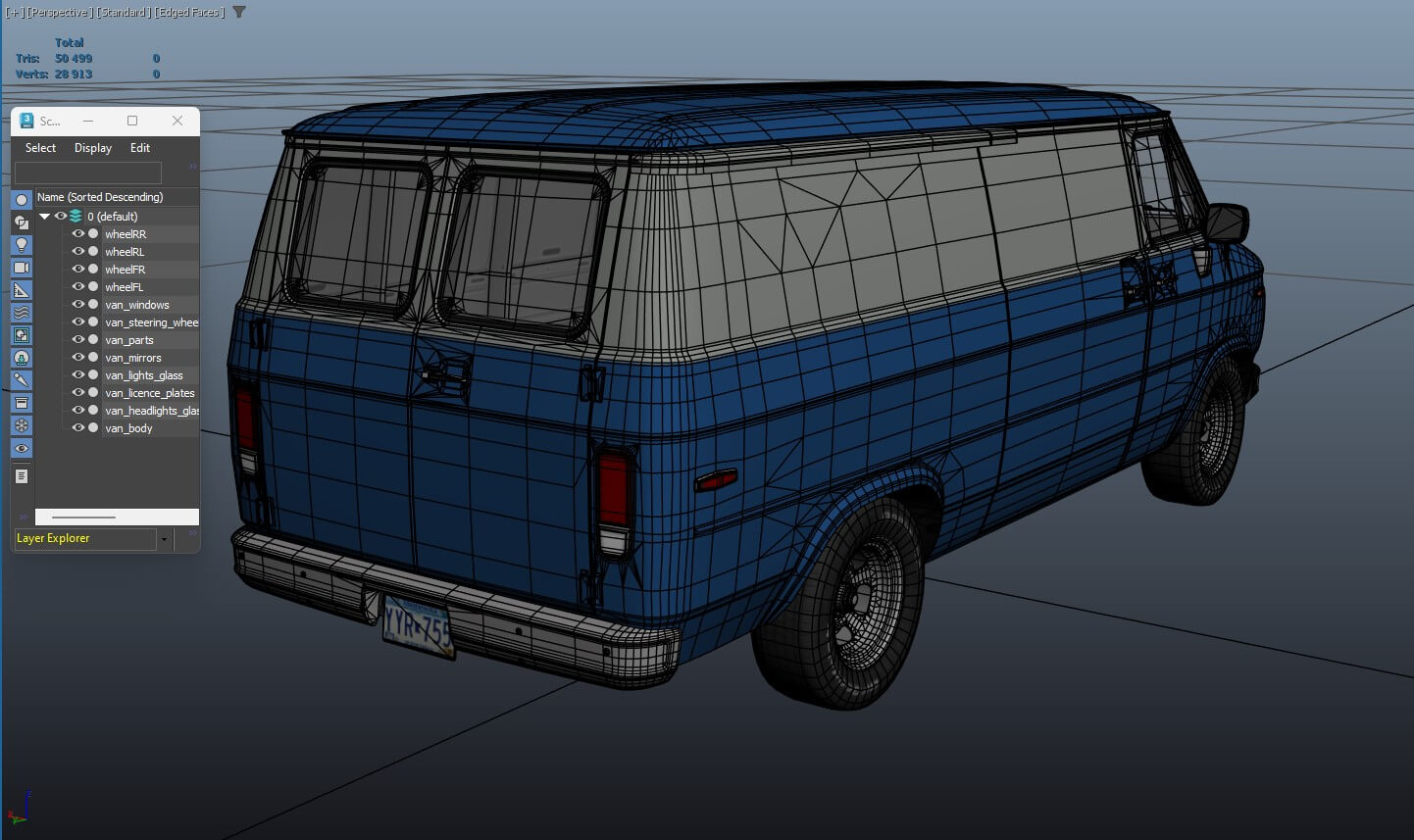 Custom American Van - 3D Model by Veaceslav Condraciuc