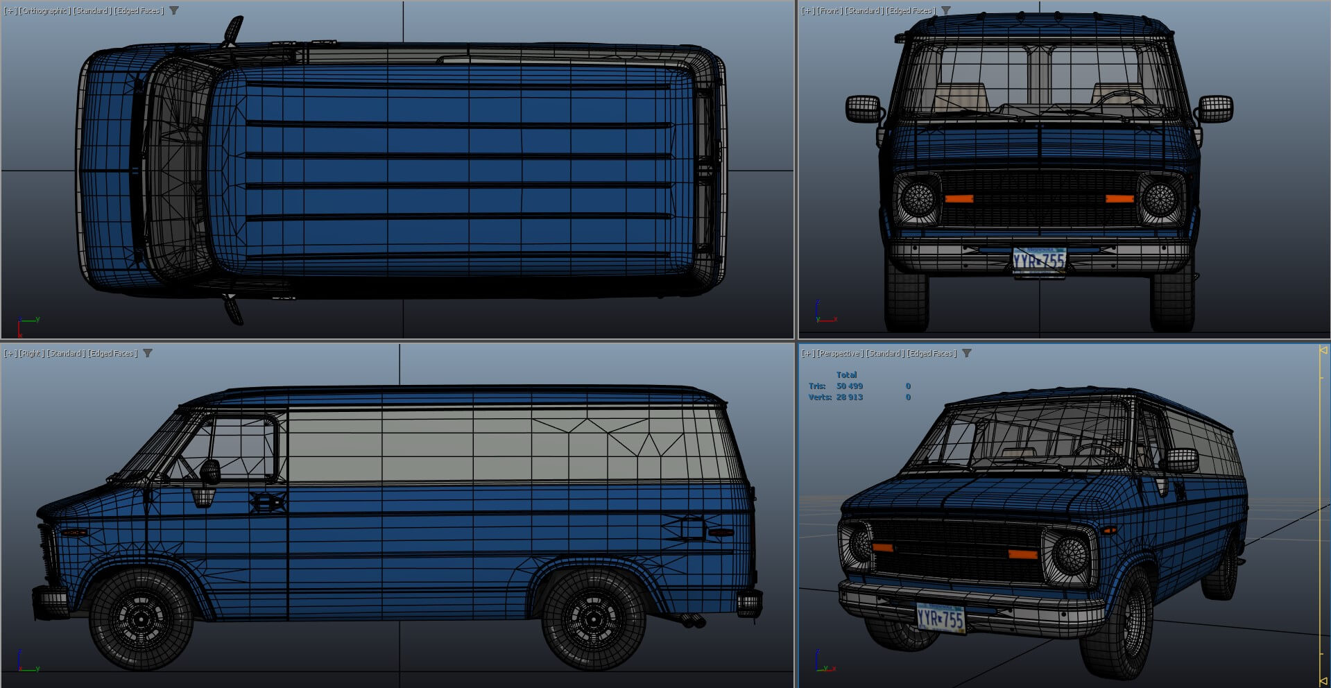 Custom American Van - 3D Model by Veaceslav Condraciuc