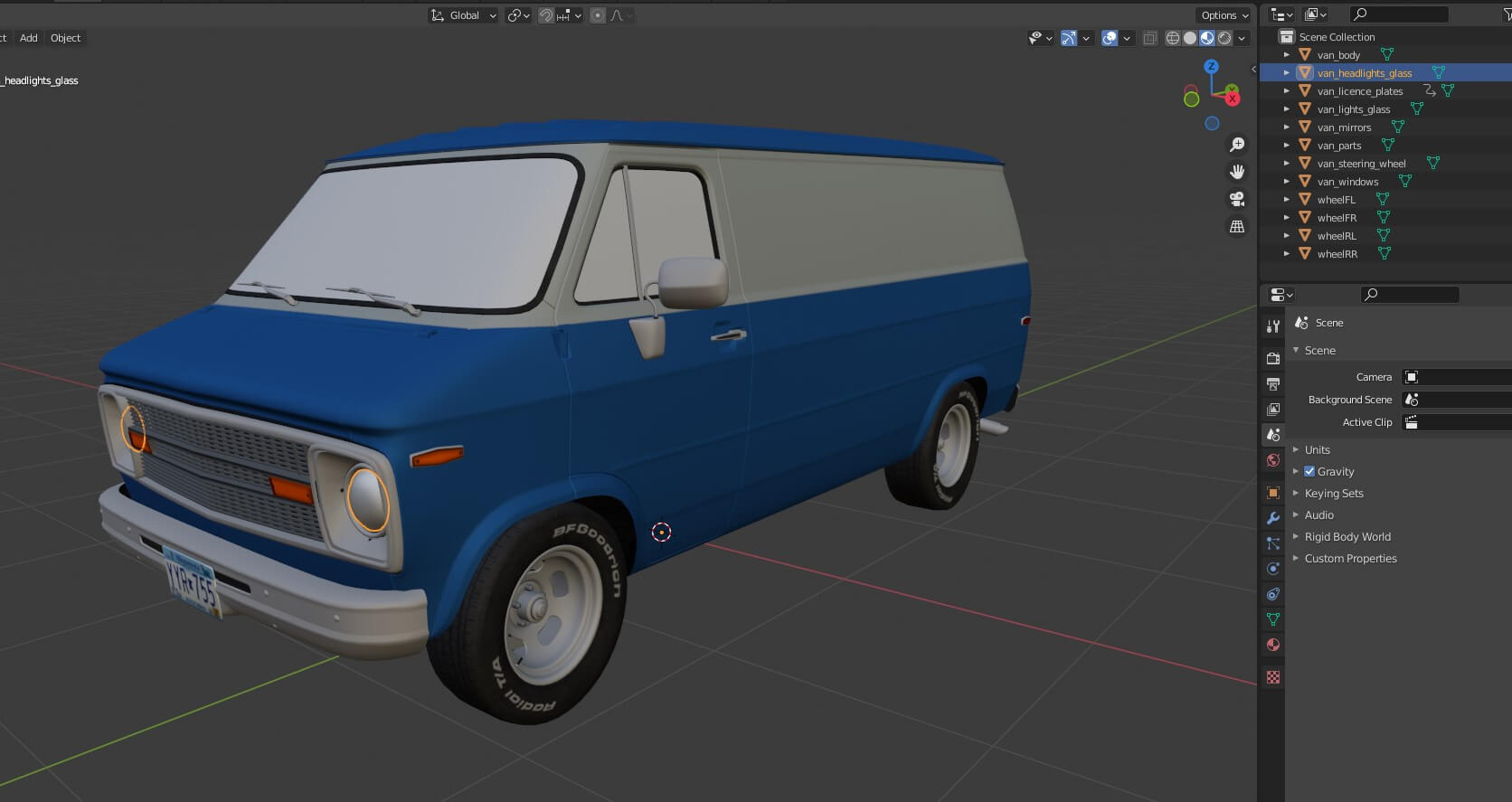 Custom American Van - 3D Model by Veaceslav Condraciuc