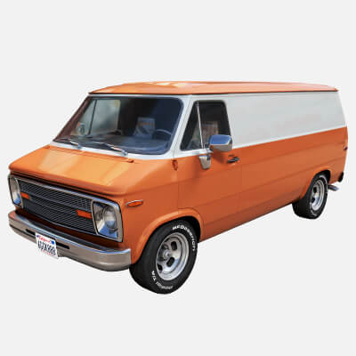 Custom American Van - 3D Model by Veaceslav Condraciuc