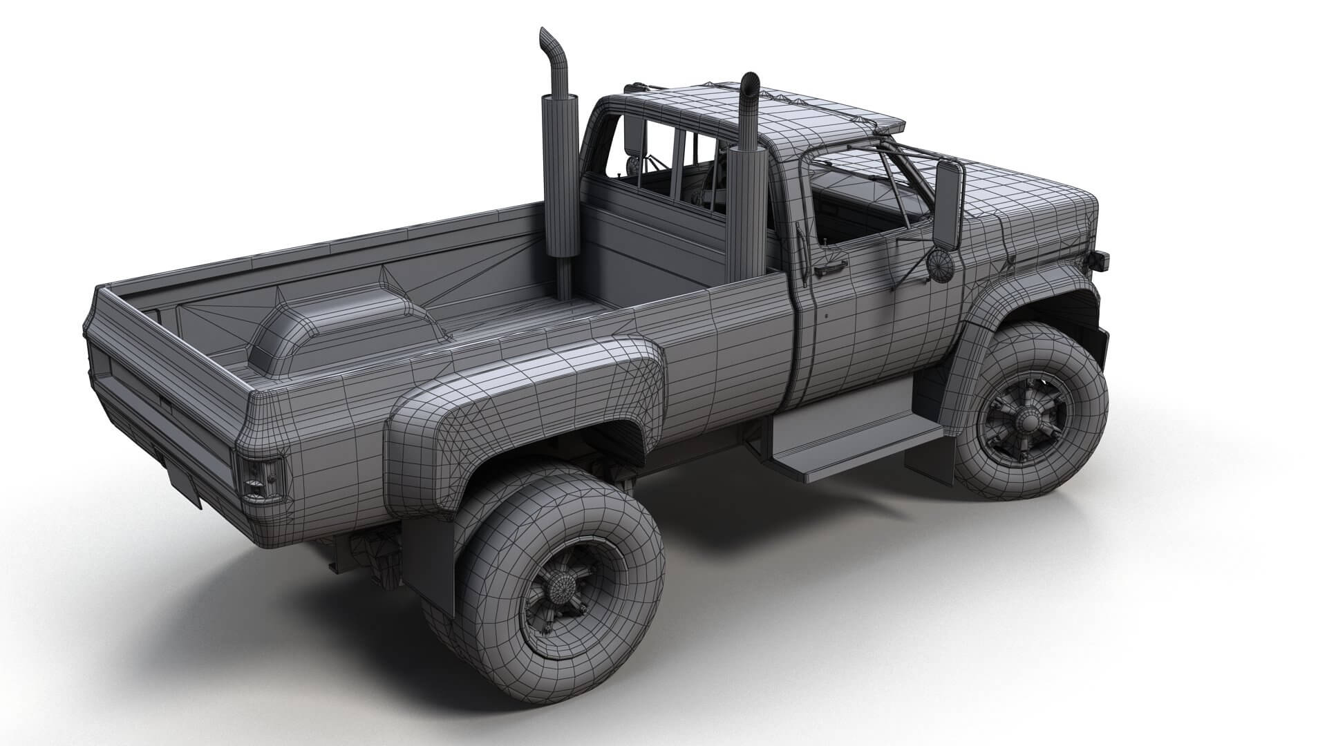 Custom Pickup Truck - 3D Model by Veaceslav Condraciuc