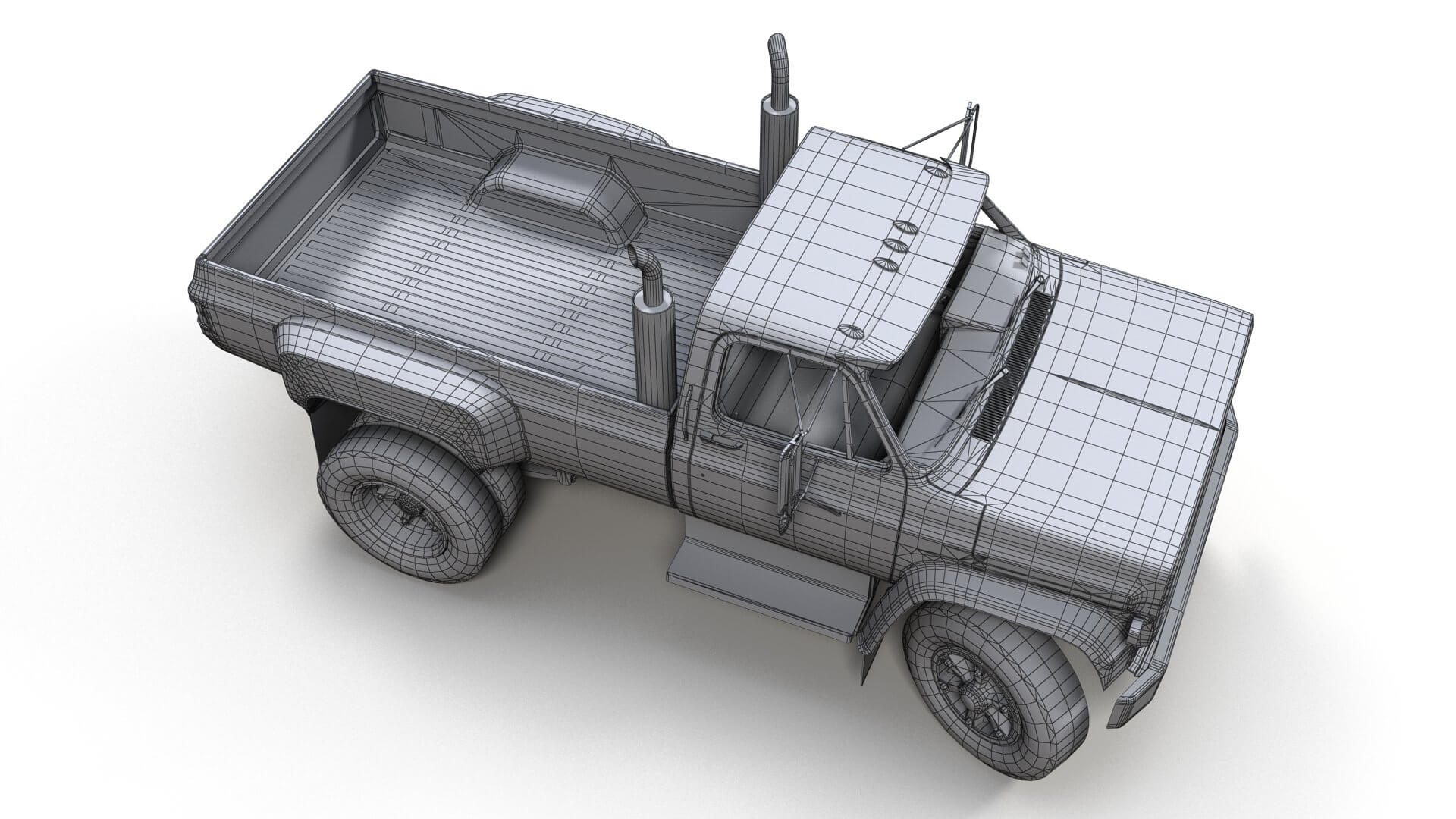 Custom Pickup Truck - 3D Model by Veaceslav Condraciuc
