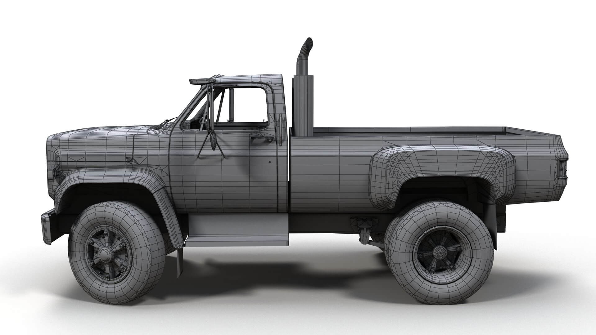 Custom Pickup Truck - 3D Model by Veaceslav Condraciuc