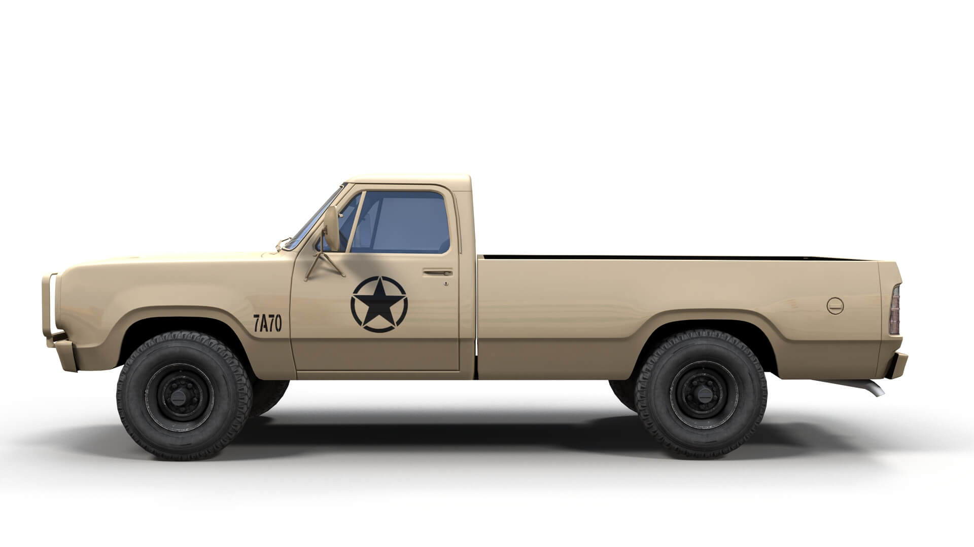 Dodge D100 Military Truck - 3D Model by Veaceslav Condraciuc