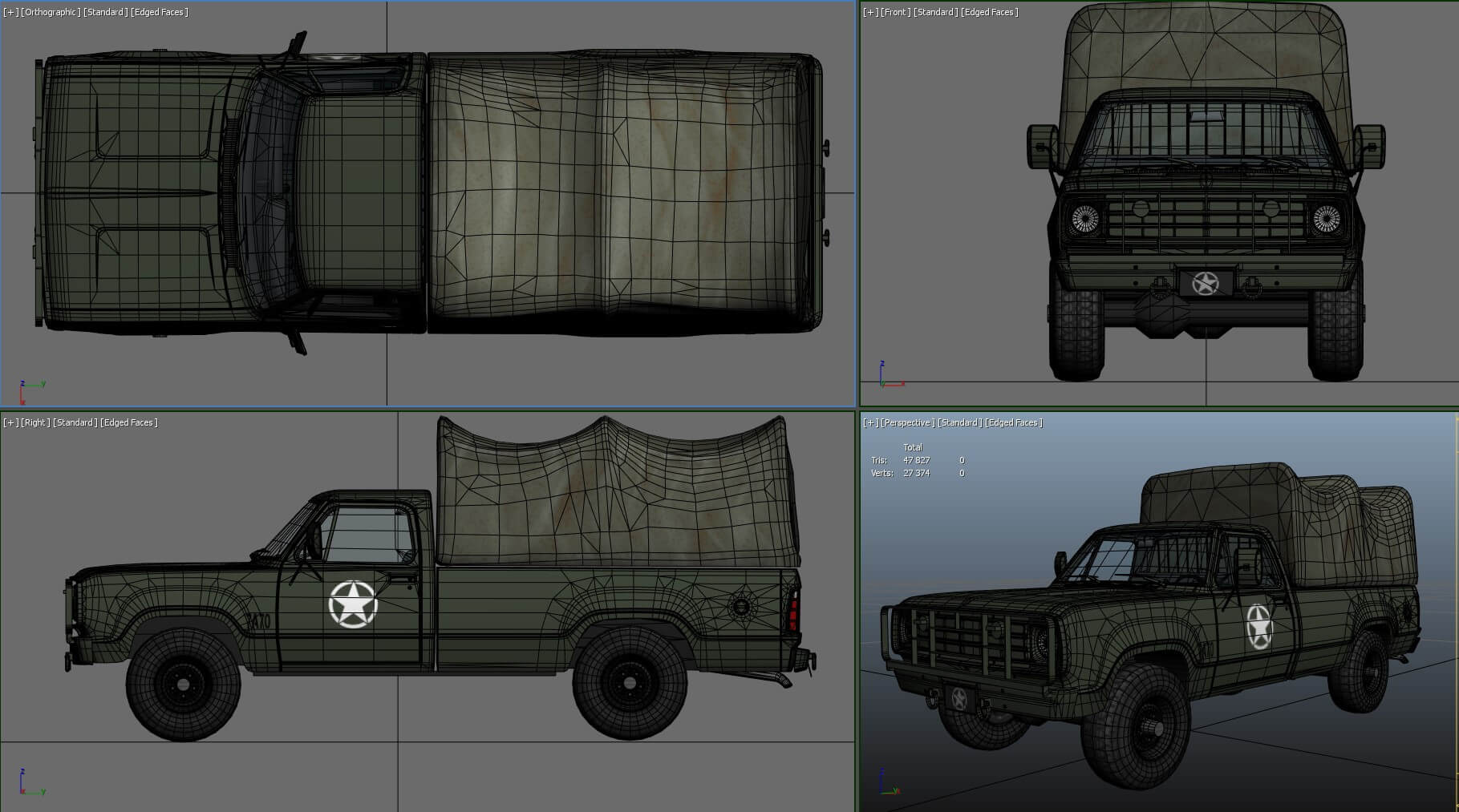 Dodge D100 Military Truck - 3D Model by Veaceslav Condraciuc
