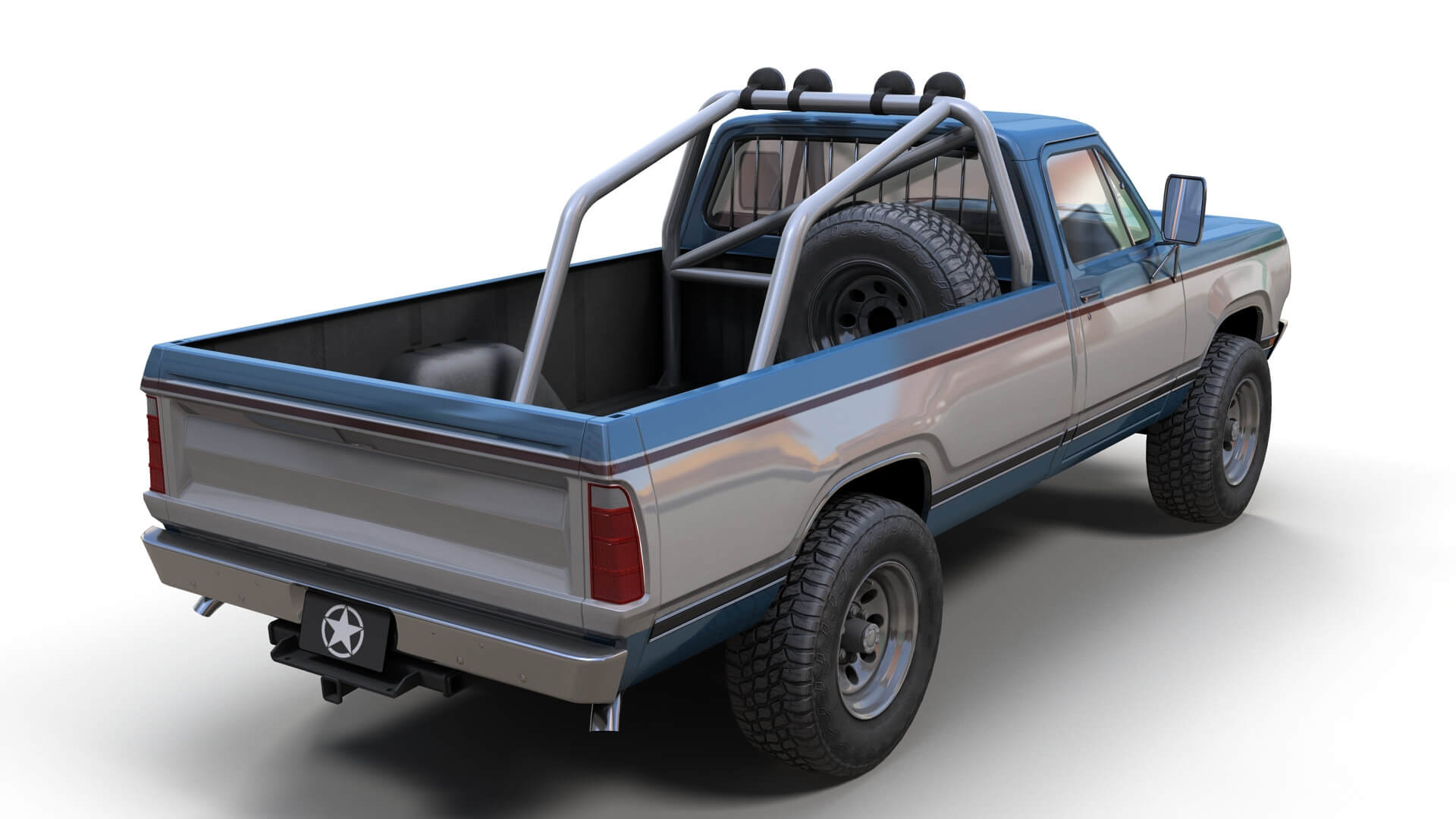 Dodge D100 Offroad Truck - 3D Model by Veaceslav Condraciuc