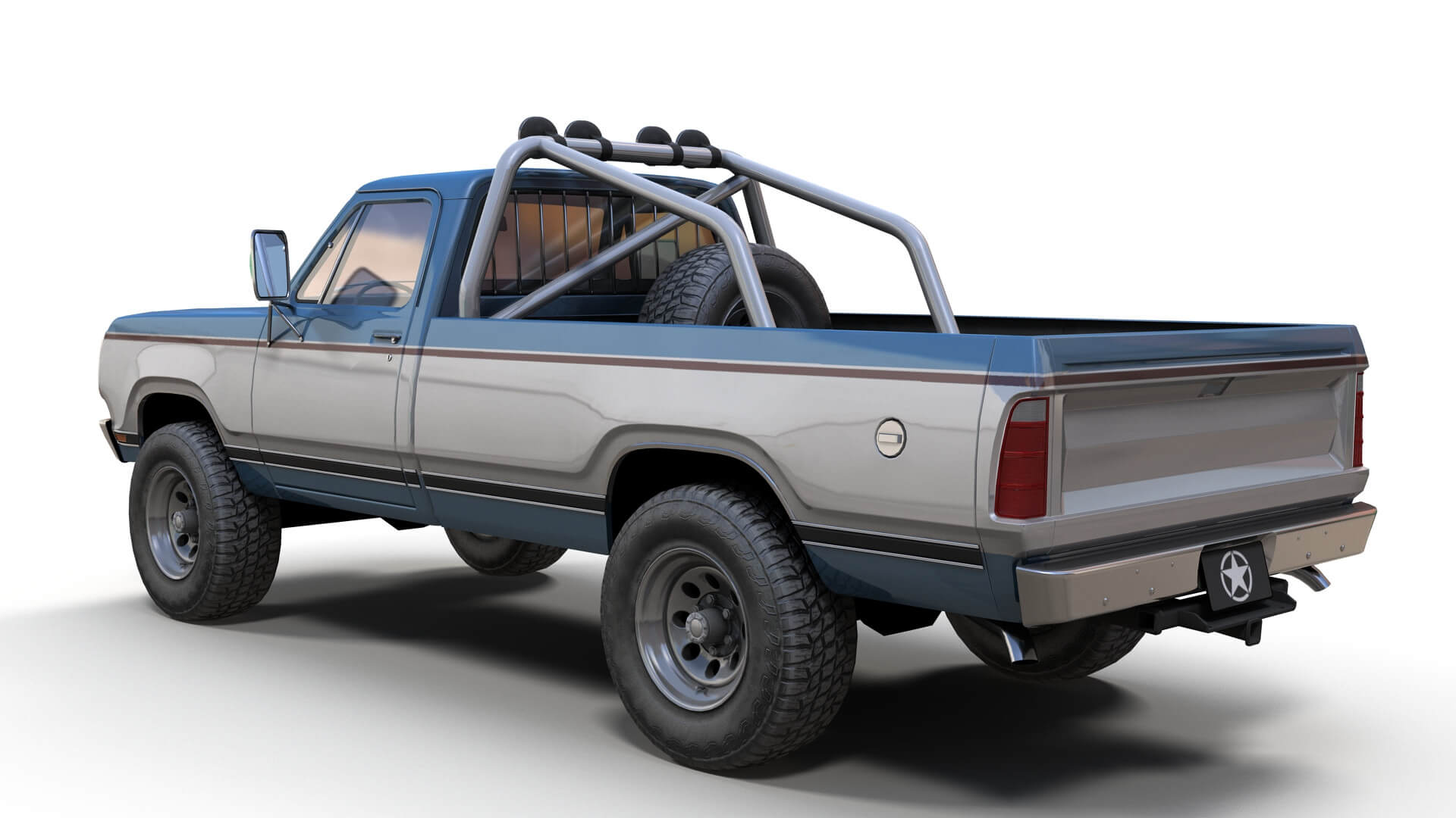 Dodge D100 Offroad Truck - 3D Model by Veaceslav Condraciuc