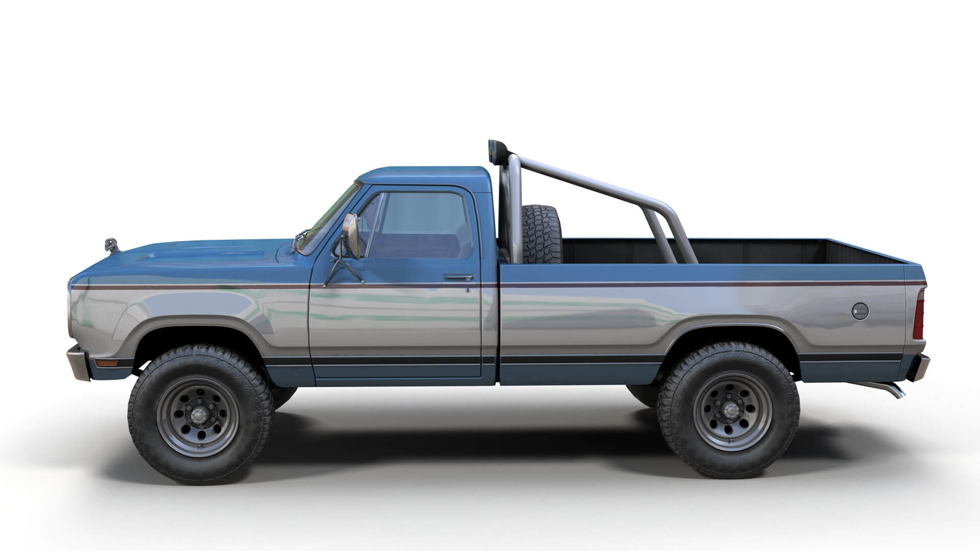 Dodge D100 Offroad Truck - 3D Model by Veaceslav Condraciuc