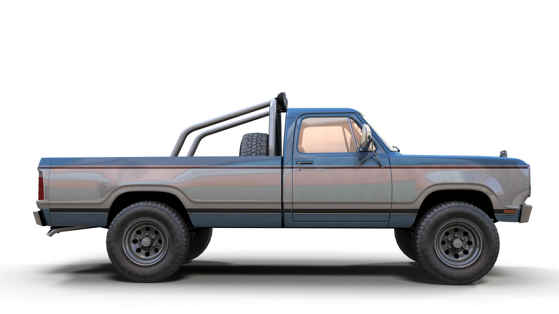 Dodge D100 Offroad Truck - 3D Model by Veaceslav Condraciuc