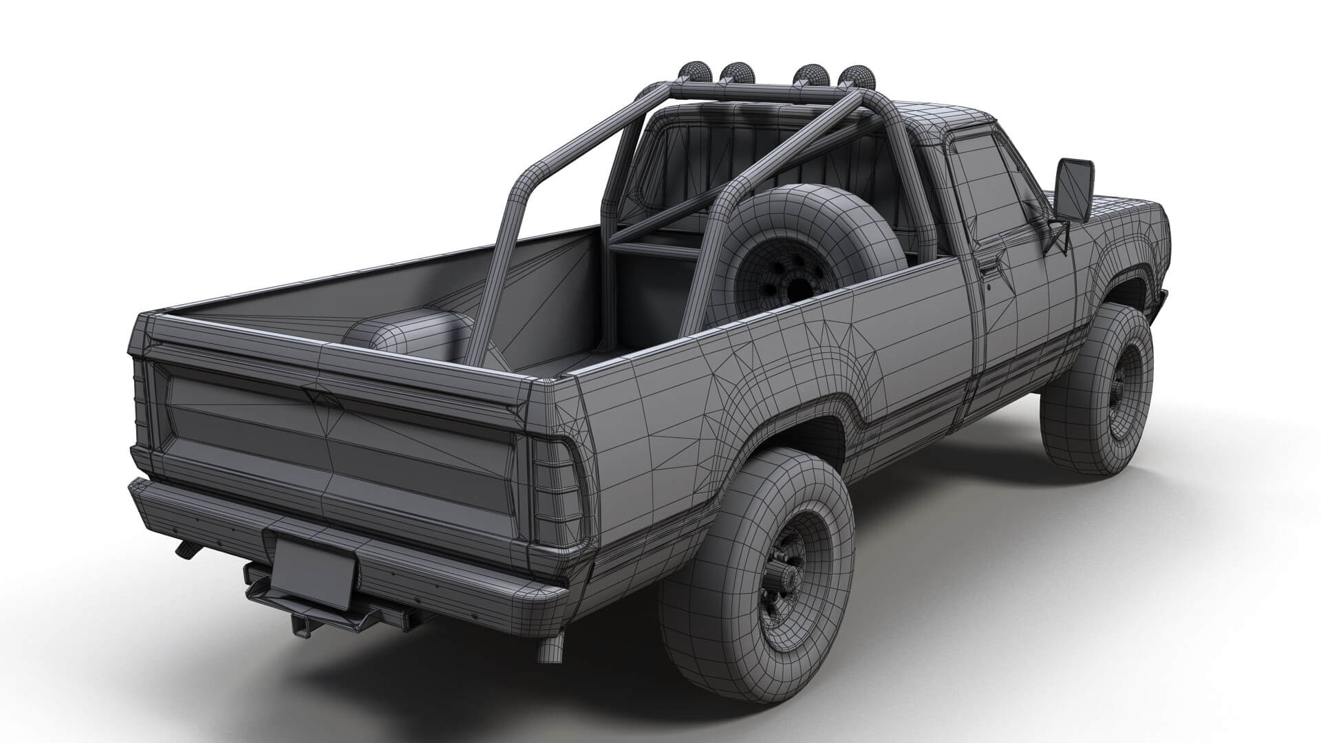 Dodge D100 Offroad Truck - 3D Model by Veaceslav Condraciuc