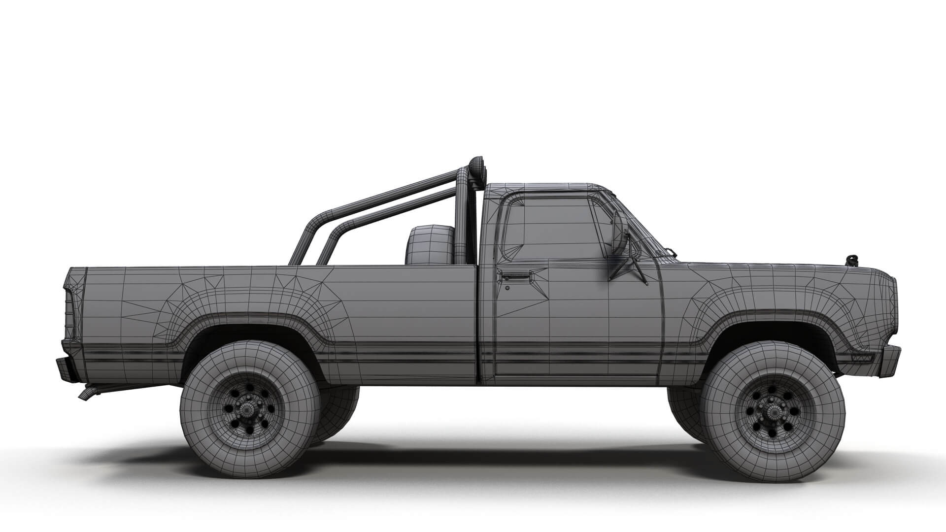 Dodge D100 Offroad Truck - 3D Model by Veaceslav Condraciuc
