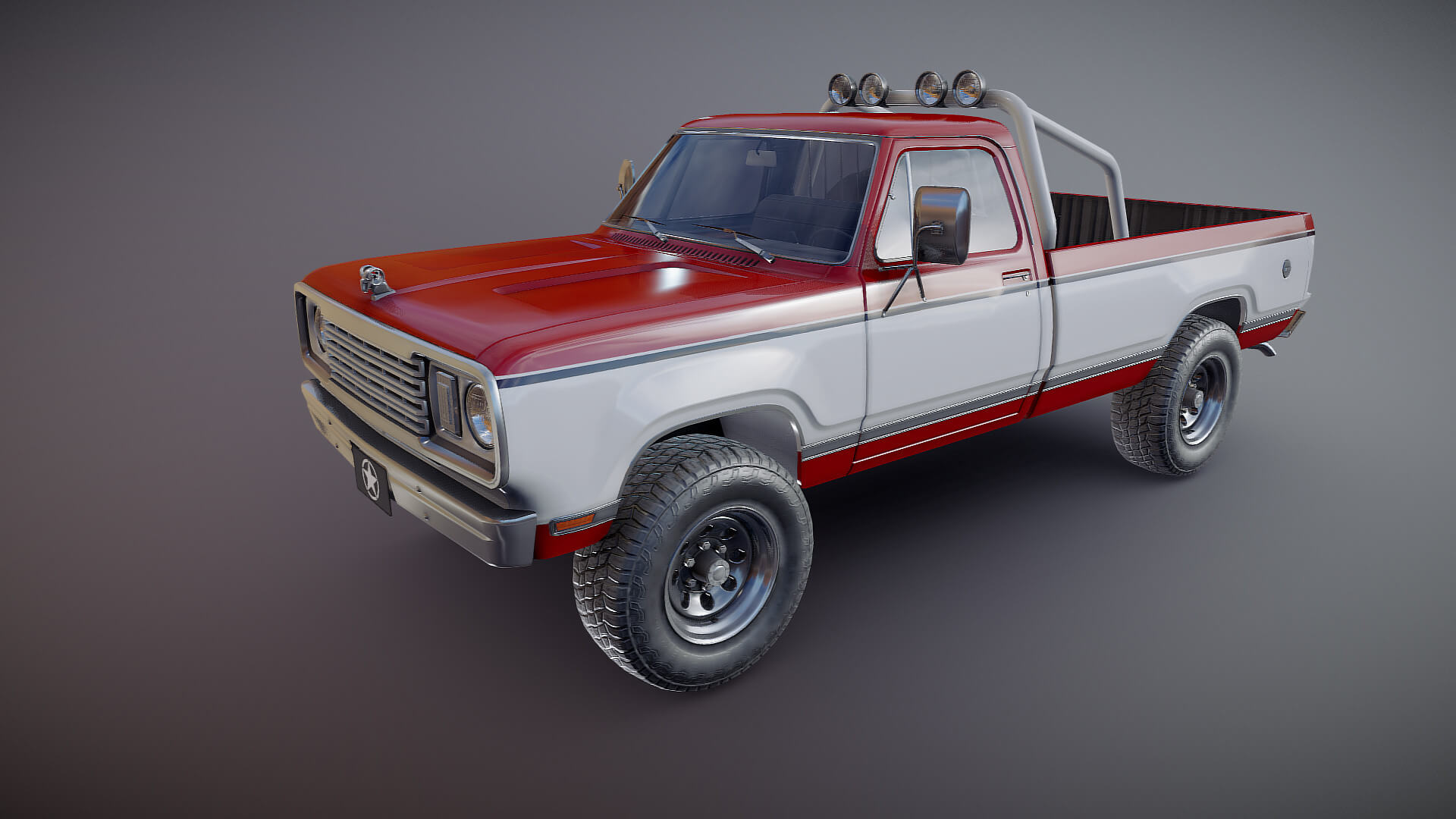 Dodge D100 Offroad Truck - 3D Model by Veaceslav Condraciuc