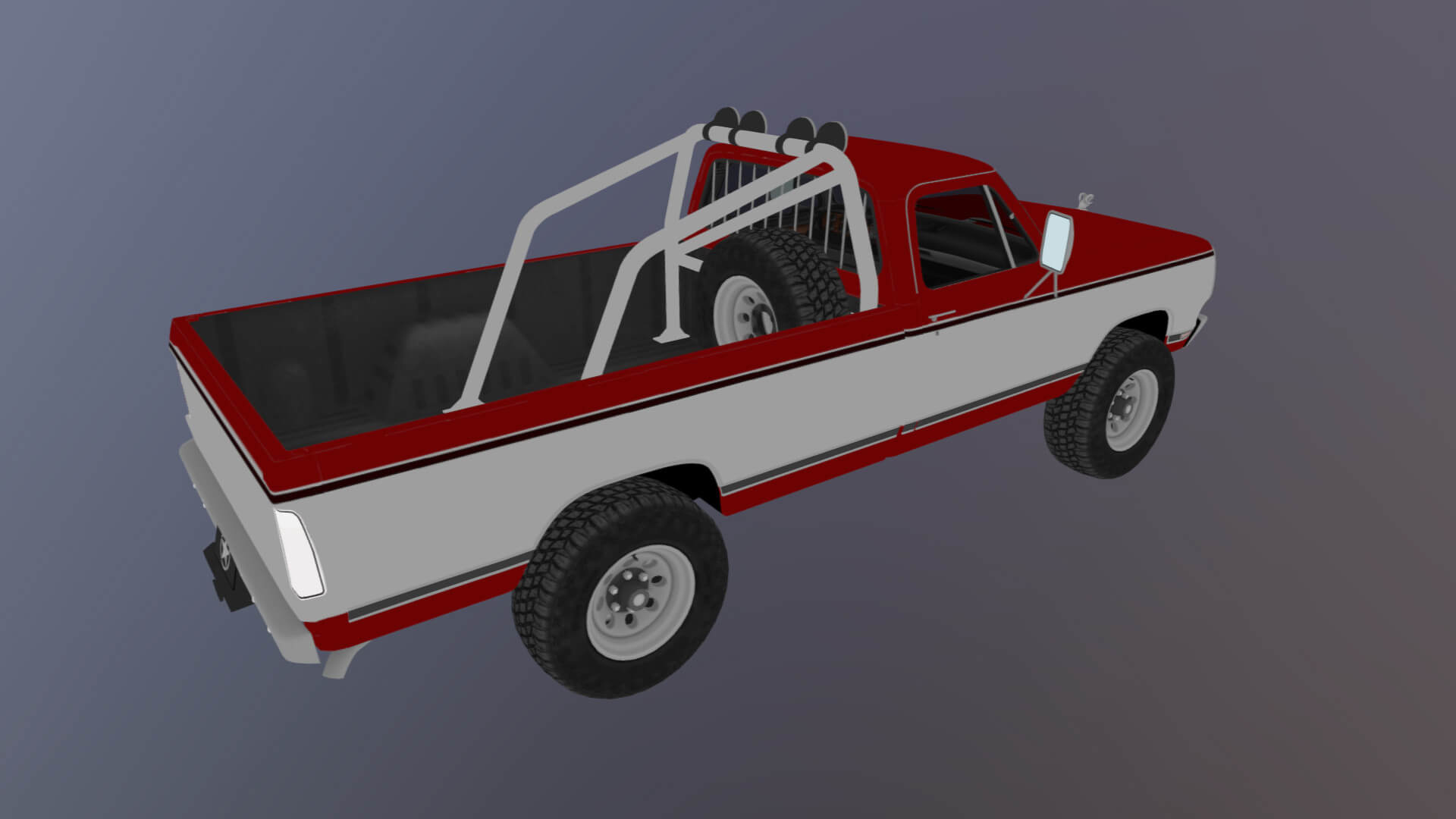 Dodge D100 Offroad Truck - 3D Model by Veaceslav Condraciuc