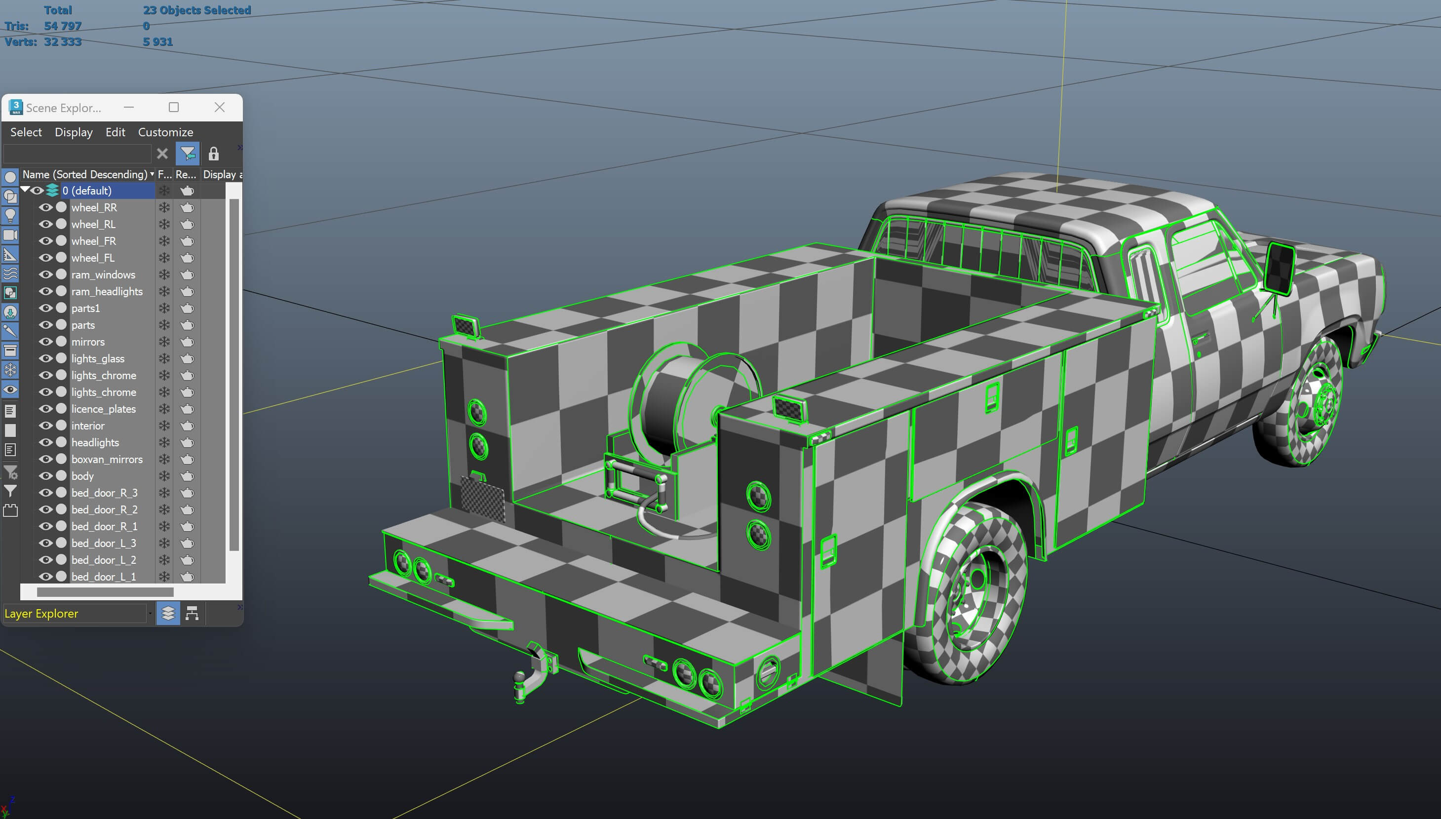 Dodge D100 Service Truck - 3D Model by Veaceslav Condraciuc