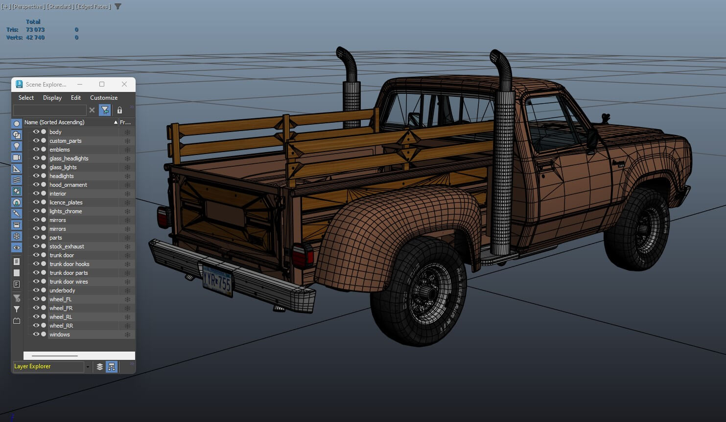 Dodge D100 Utiline 1979 - 3D Model by Veaceslav Condraciuc
