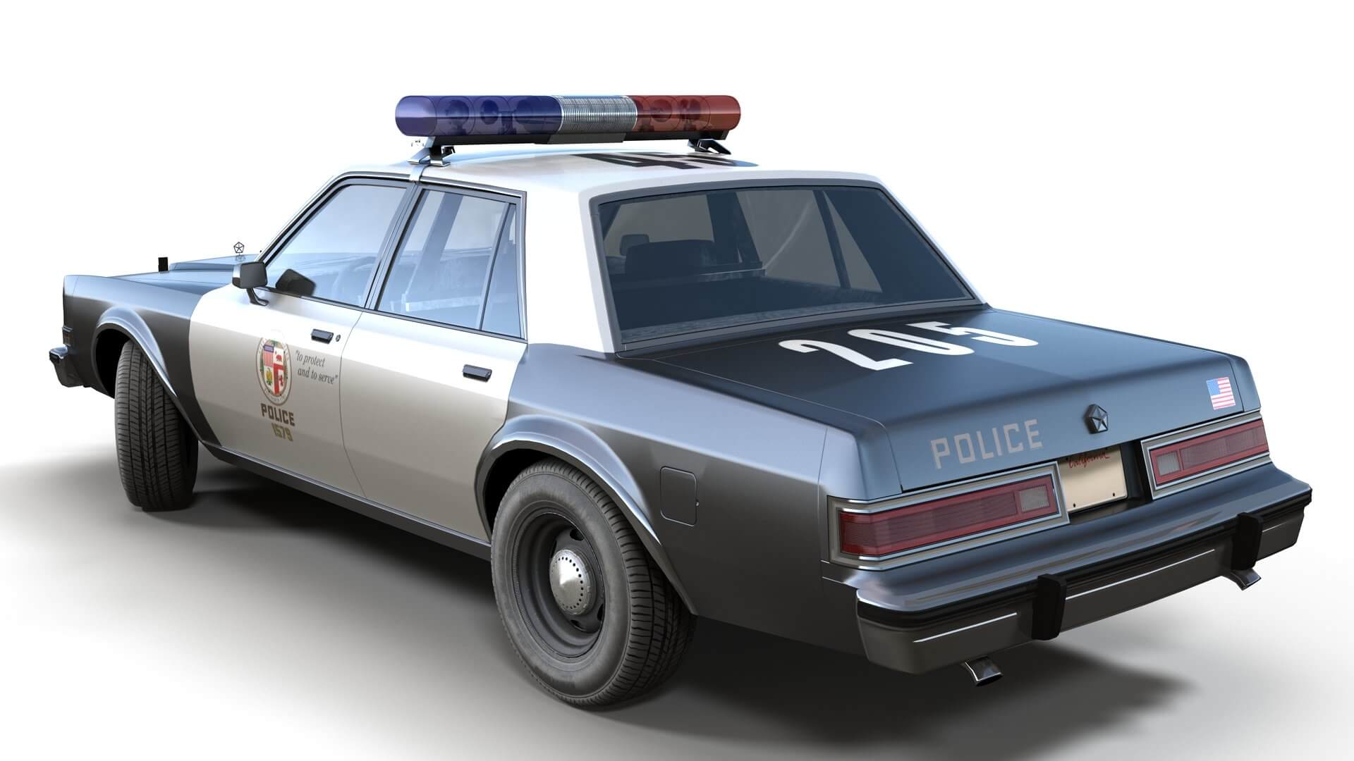Dodge Diplomat 1980 Police Car - 3D Model by Veaceslav Condraciuc