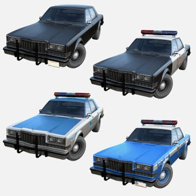 80s NY Police Car - 3D Model by Veaceslav Condraciuc