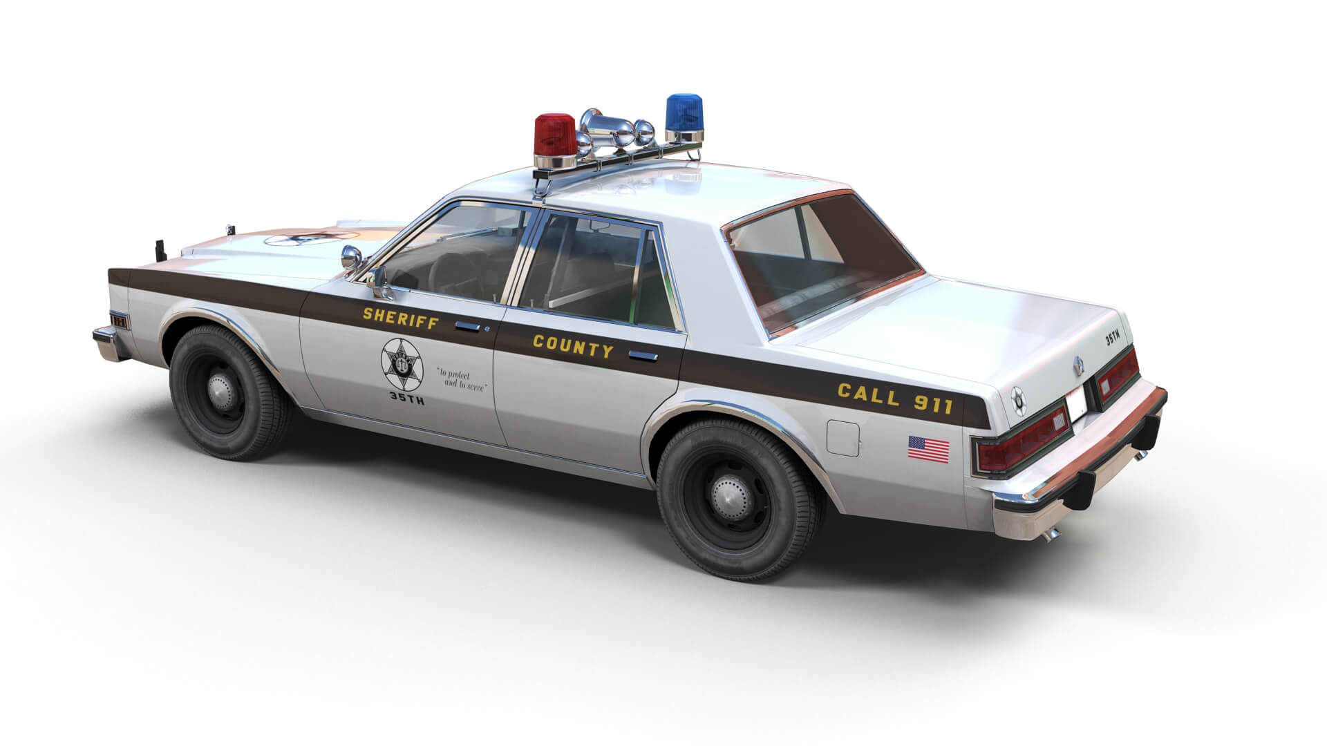 Dodge Diplomat Sheriff - 3D Model by Veaceslav Condraciuc