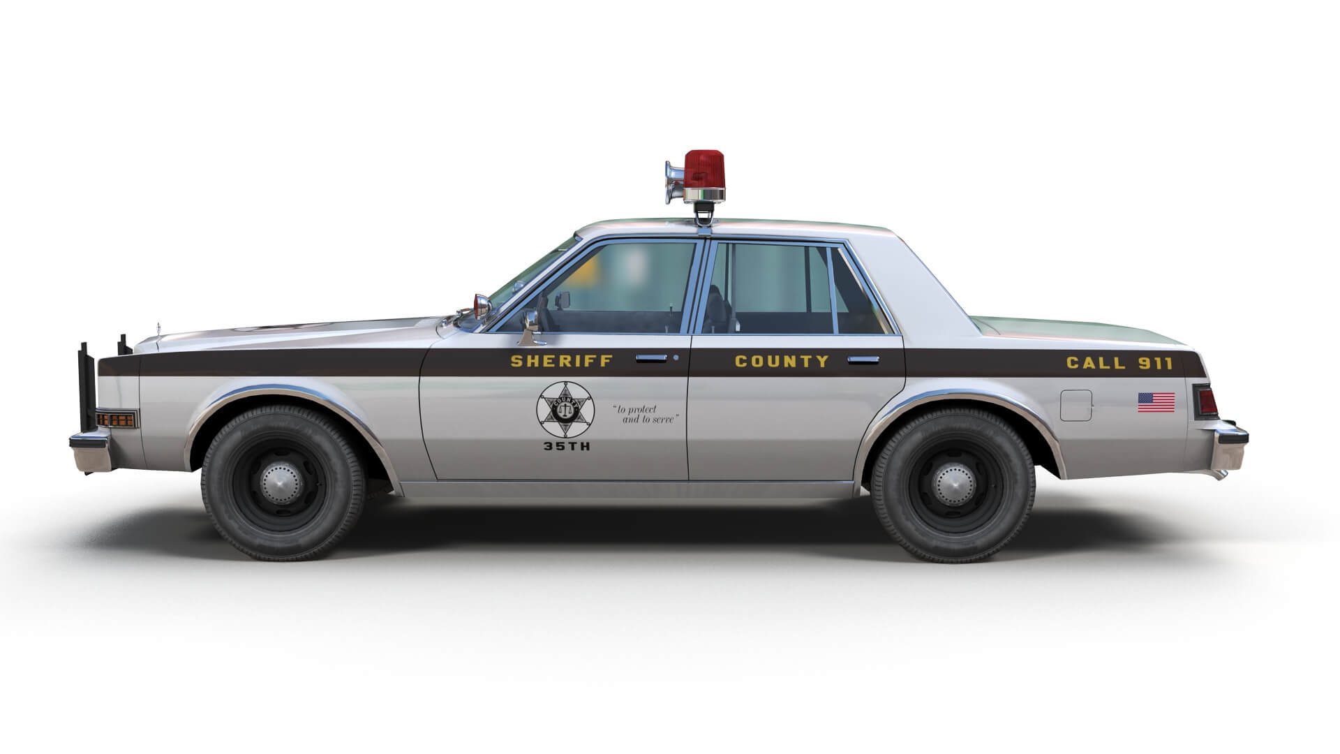 Dodge Diplomat Sheriff - 3D Model by Veaceslav Condraciuc