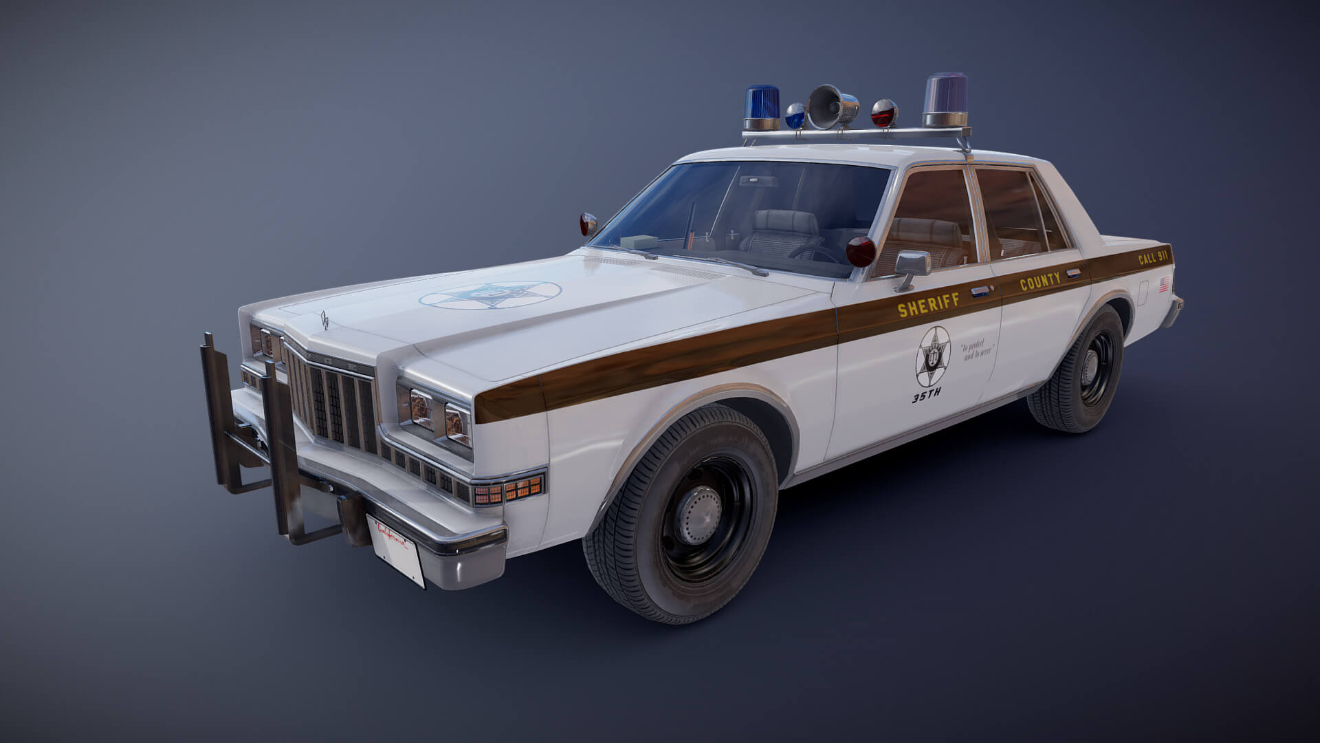 Dodge Diplomat Sheriff - 3D Model by Veaceslav Condraciuc