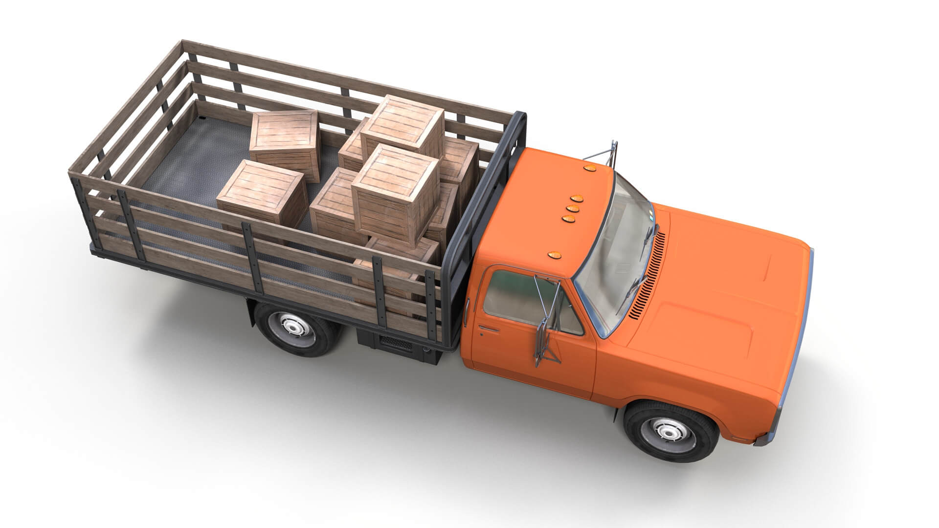 Dodge Light-Duty Stake Truck 3D Model by Veaceslav Condraciuc