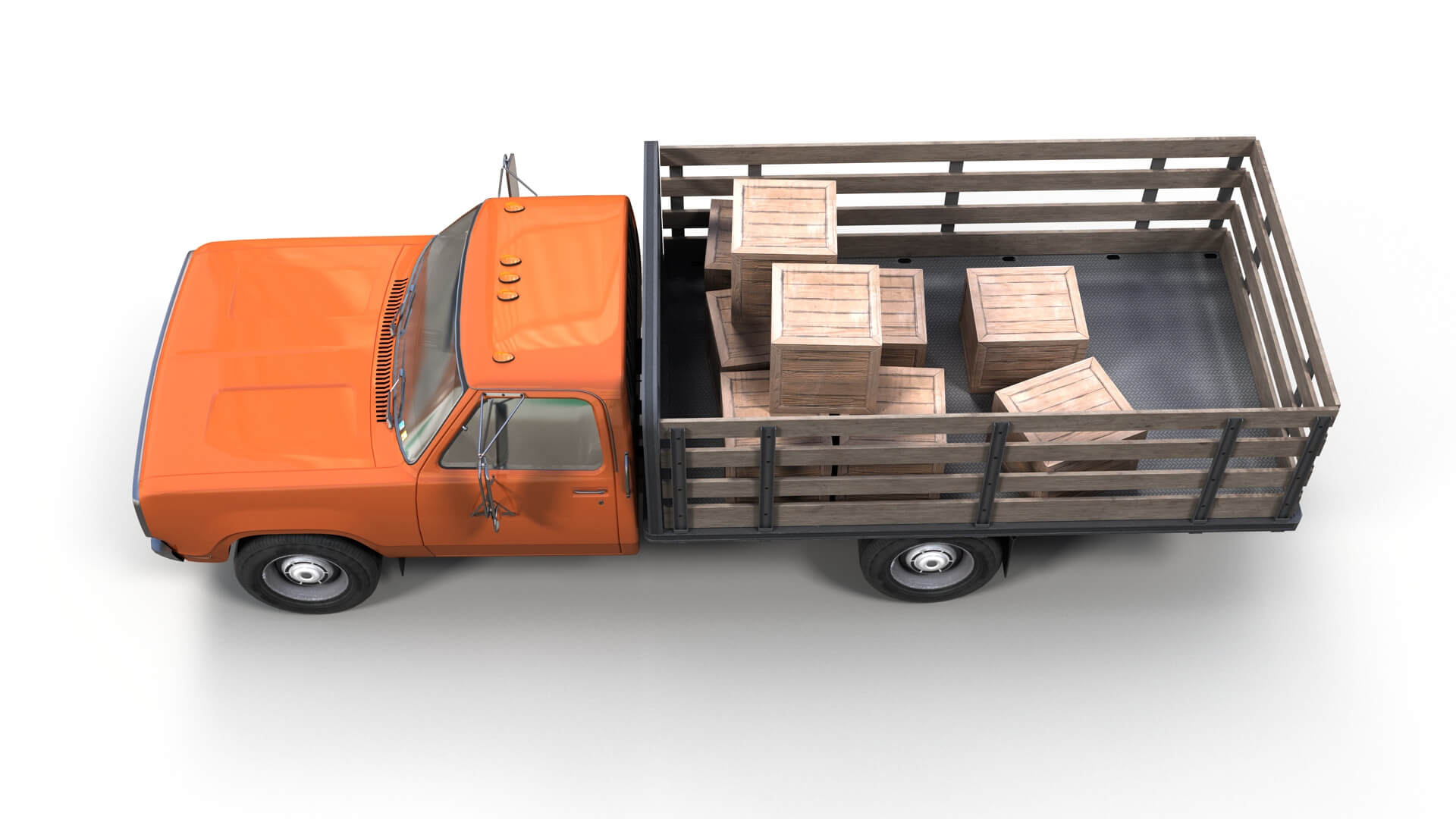 Dodge Light-Duty Stake Truck 3D Model by Veaceslav Condraciuc