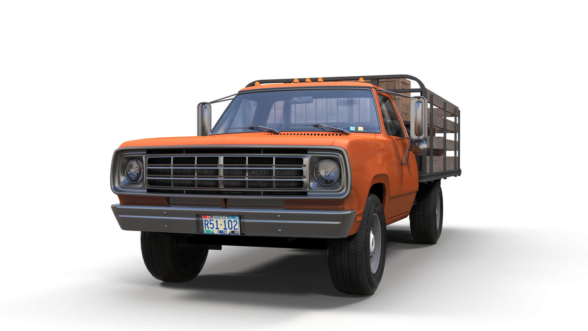 Dodge Light-Duty Stake Truck 3D Model by Veaceslav Condraciuc