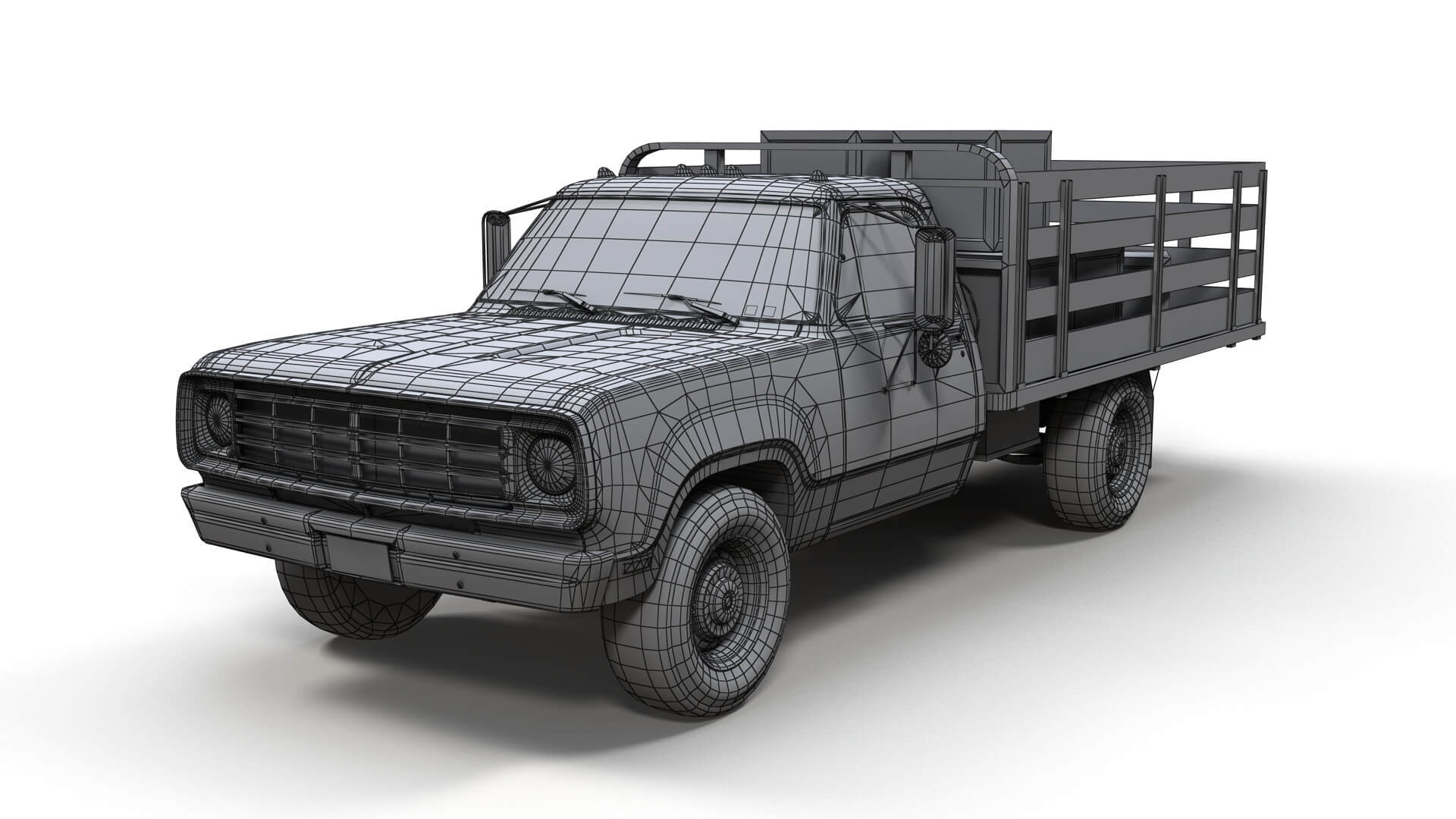 Dodge Light-Duty Stake Truck 3D Model by Veaceslav Condraciuc