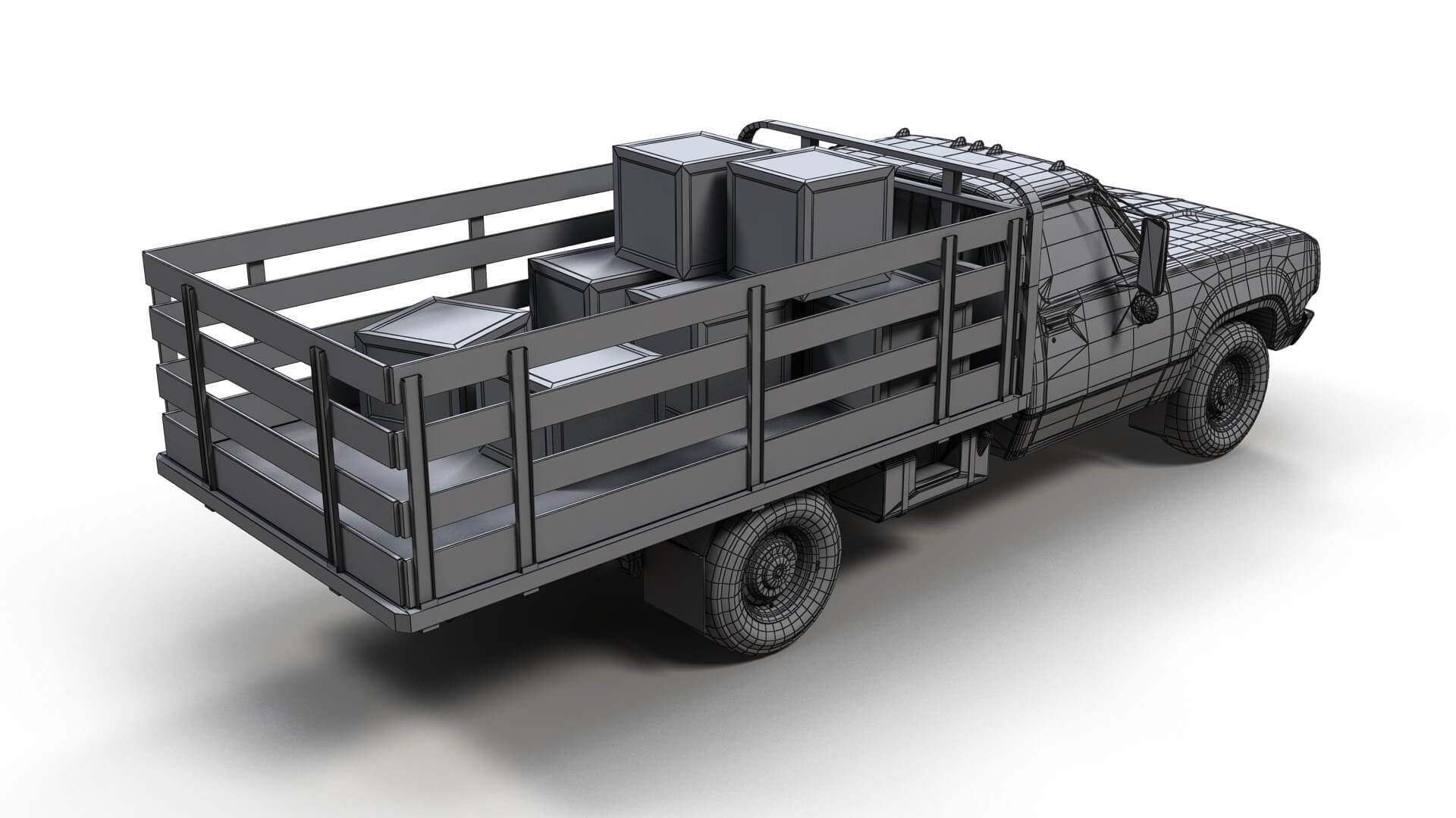 Dodge Light-Duty Stake Truck 3D Model by Veaceslav Condraciuc