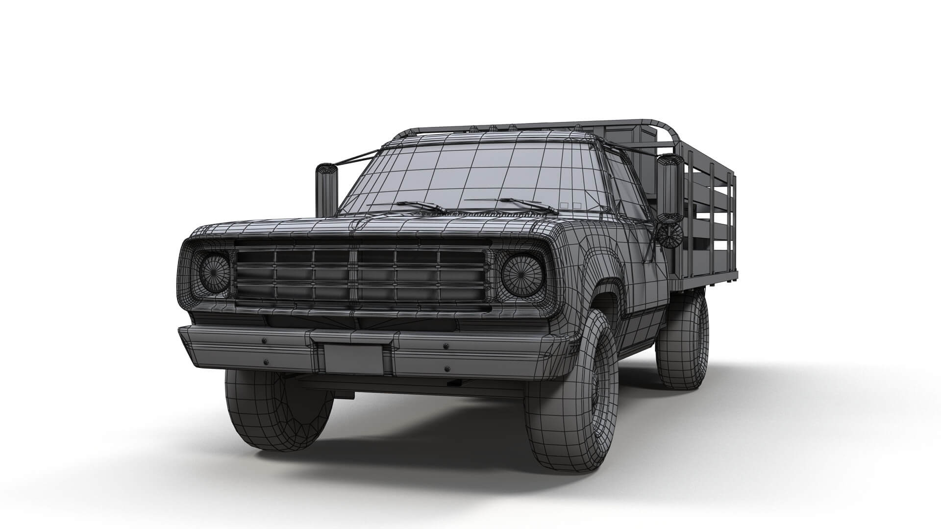 Dodge Light-Duty Stake Truck 3D Model by Veaceslav Condraciuc