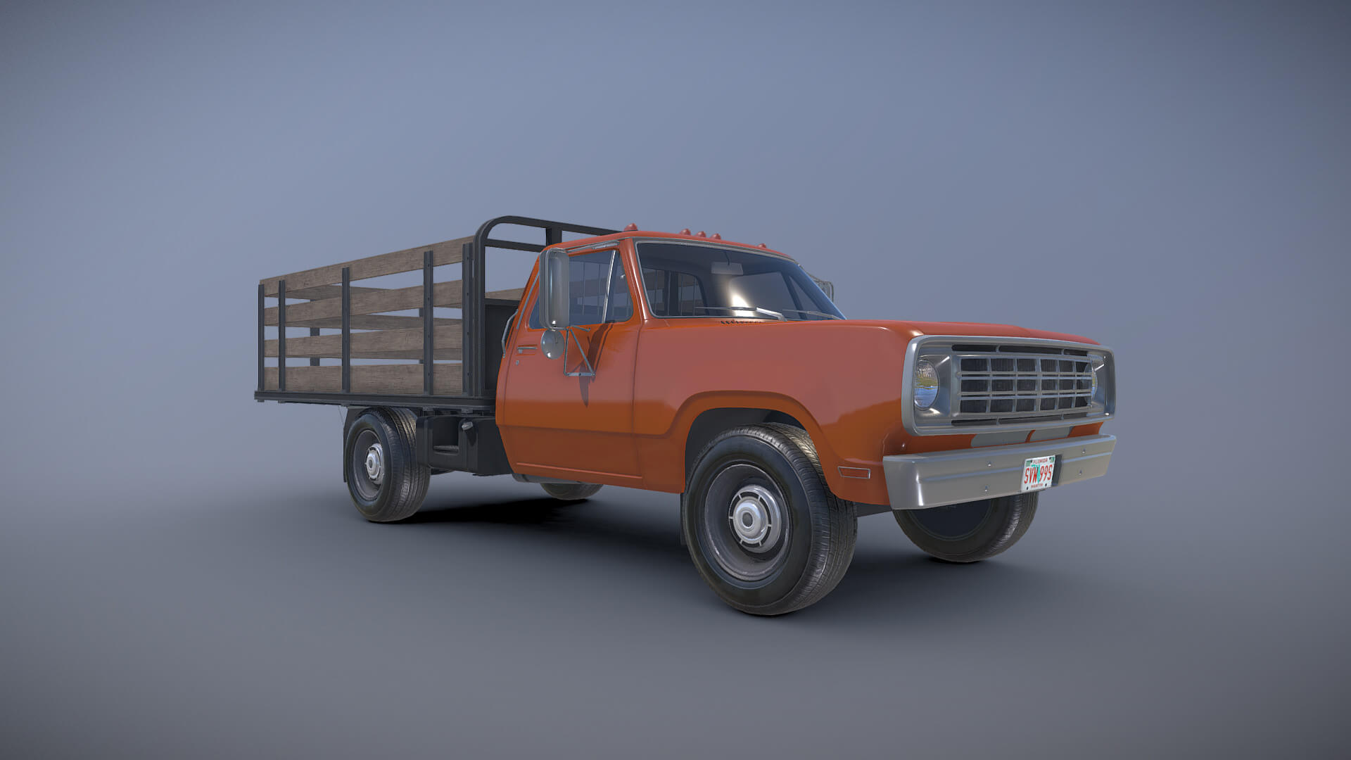 Dodge Light-Duty Stake Truck 3D Model by Veaceslav Condraciuc