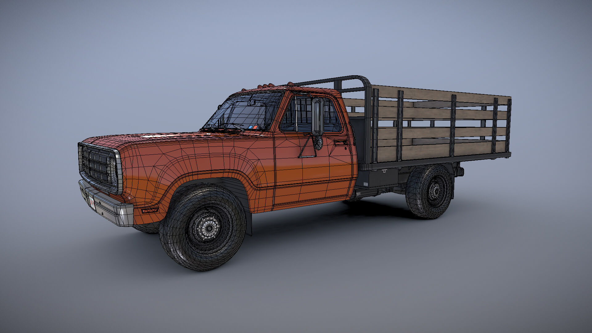 Dodge Light-Duty Stake Truck 3D Model by Veaceslav Condraciuc