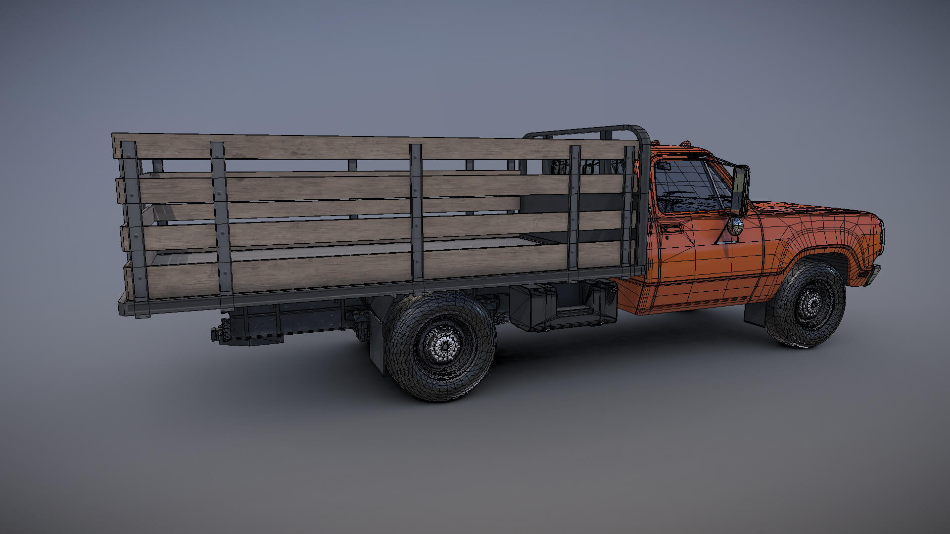 Dodge Light-Duty Stake Truck 3D Model by Veaceslav Condraciuc