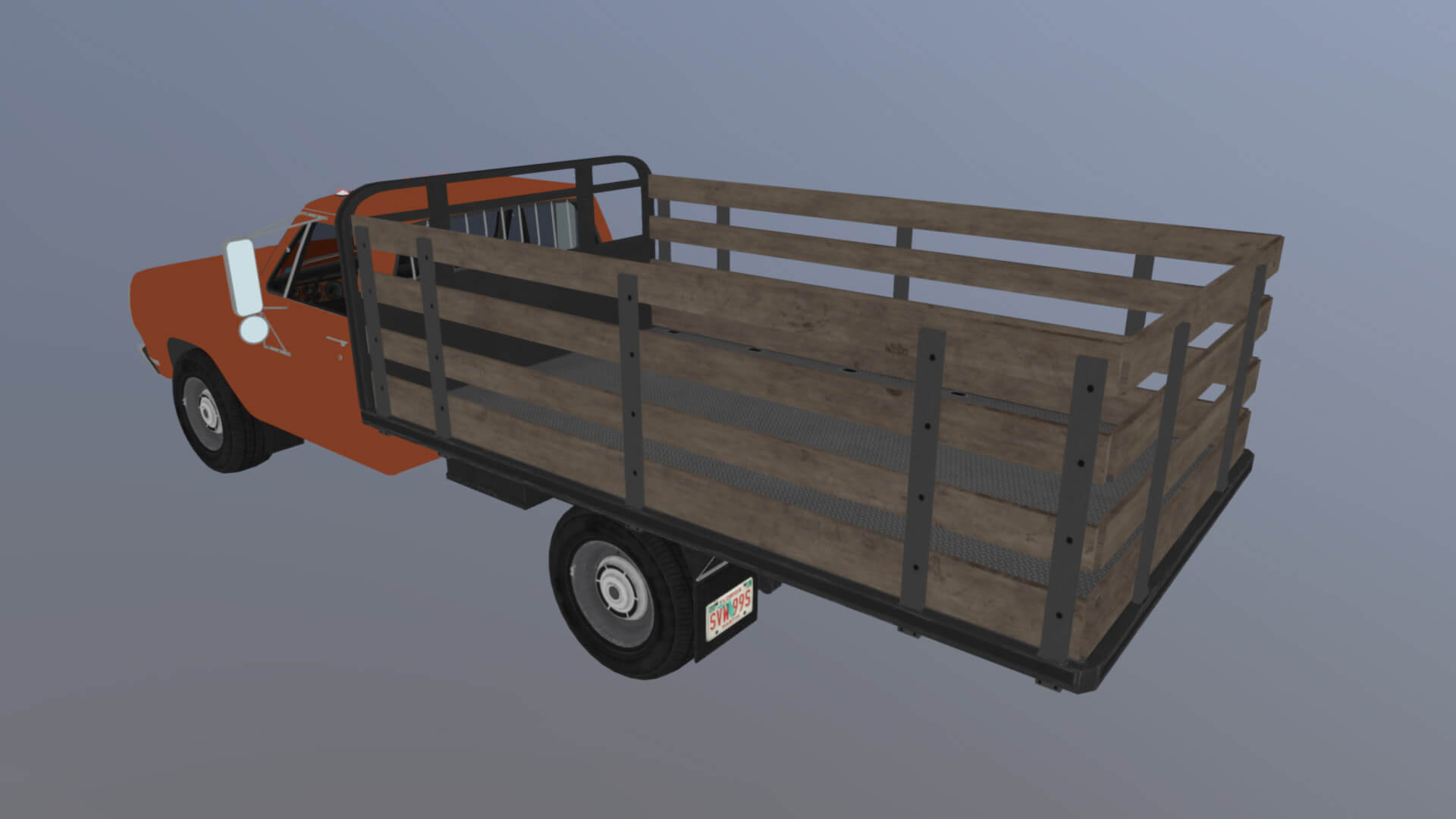 Dodge Light-Duty Stake Truck 3D Model by Veaceslav Condraciuc