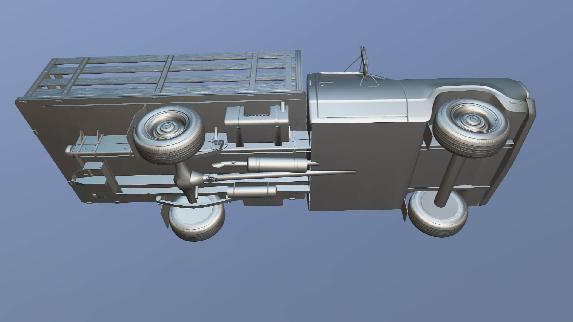 Dodge Light-Duty Stake Truck 3D Model by Veaceslav Condraciuc