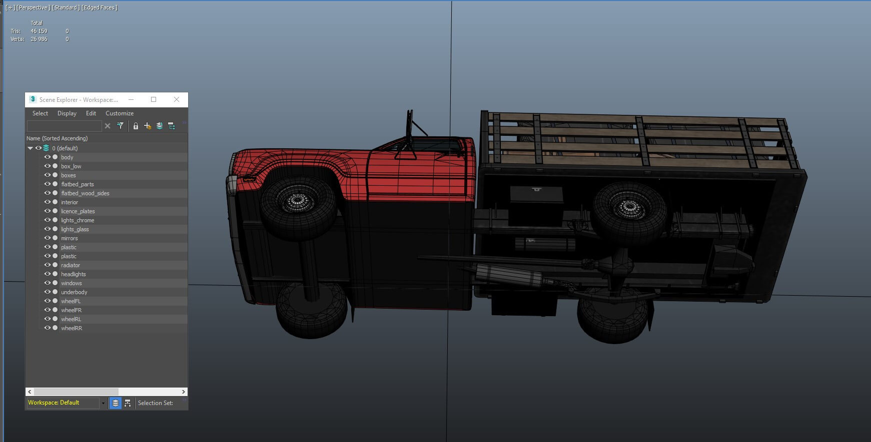 Dodge Light-Duty Stake Truck 3D Model by Veaceslav Condraciuc