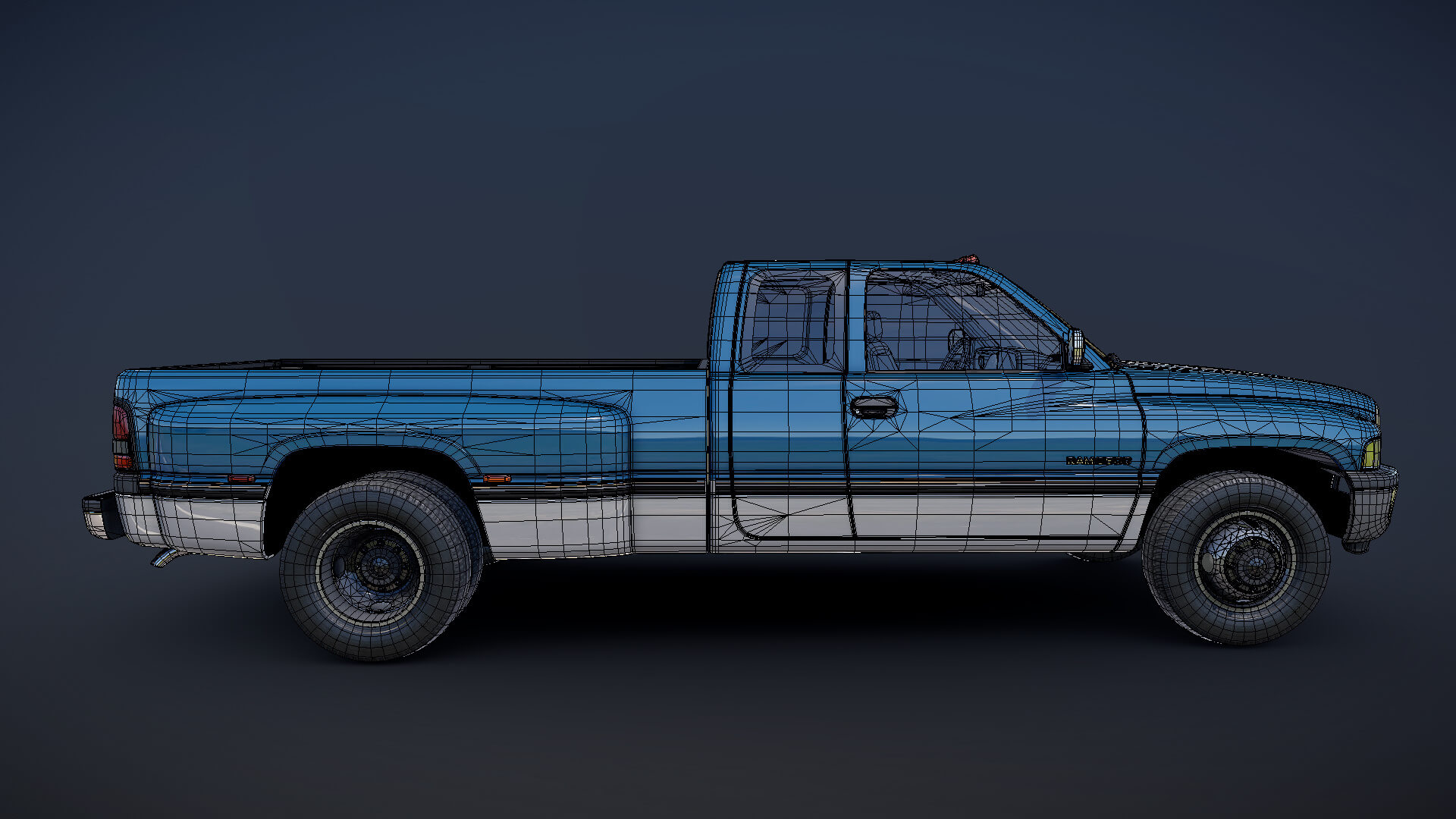 Dodge Ram 1996 3500 Laramie - 3D Model by Veaceslav Condraciuc