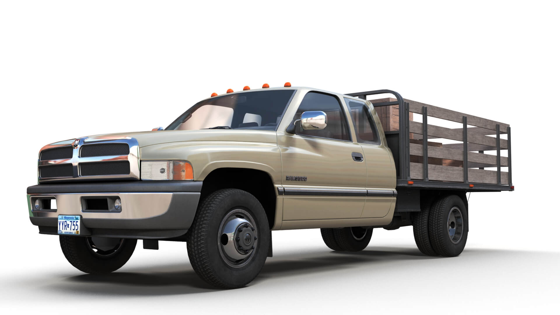 Dodge Ram 1996 3500 Light Duty Stake Truck - 3D Model by Veaceslav ...