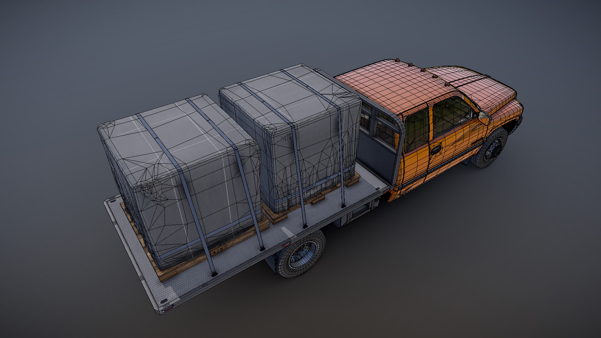 Dodge Ram 1996 3500 Light Duty Stake Truck - 3D Model by Veaceslav ...