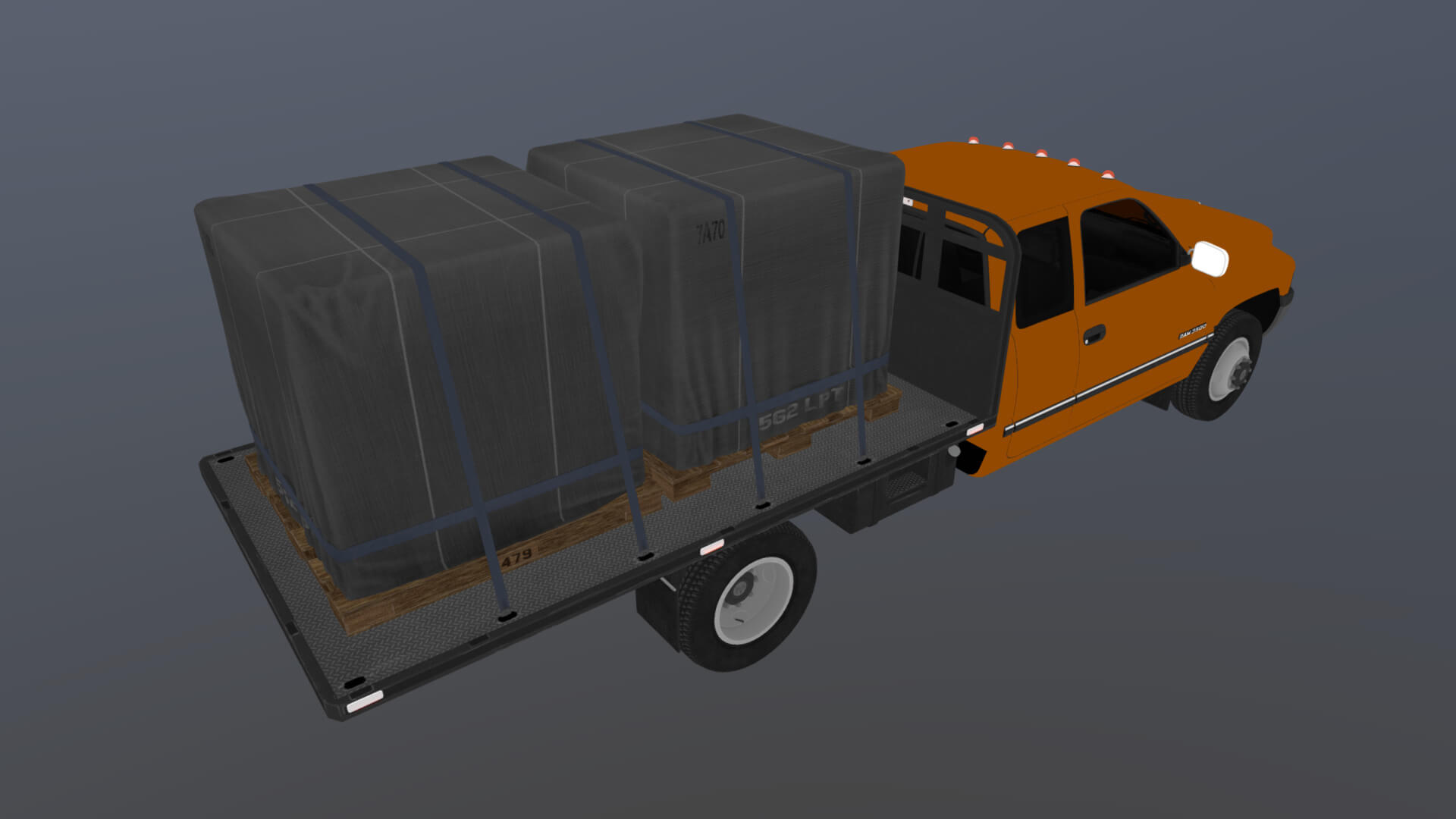 Dodge Ram 1996 3500 Light Duty Stake Truck - 3D Model by Veaceslav ...