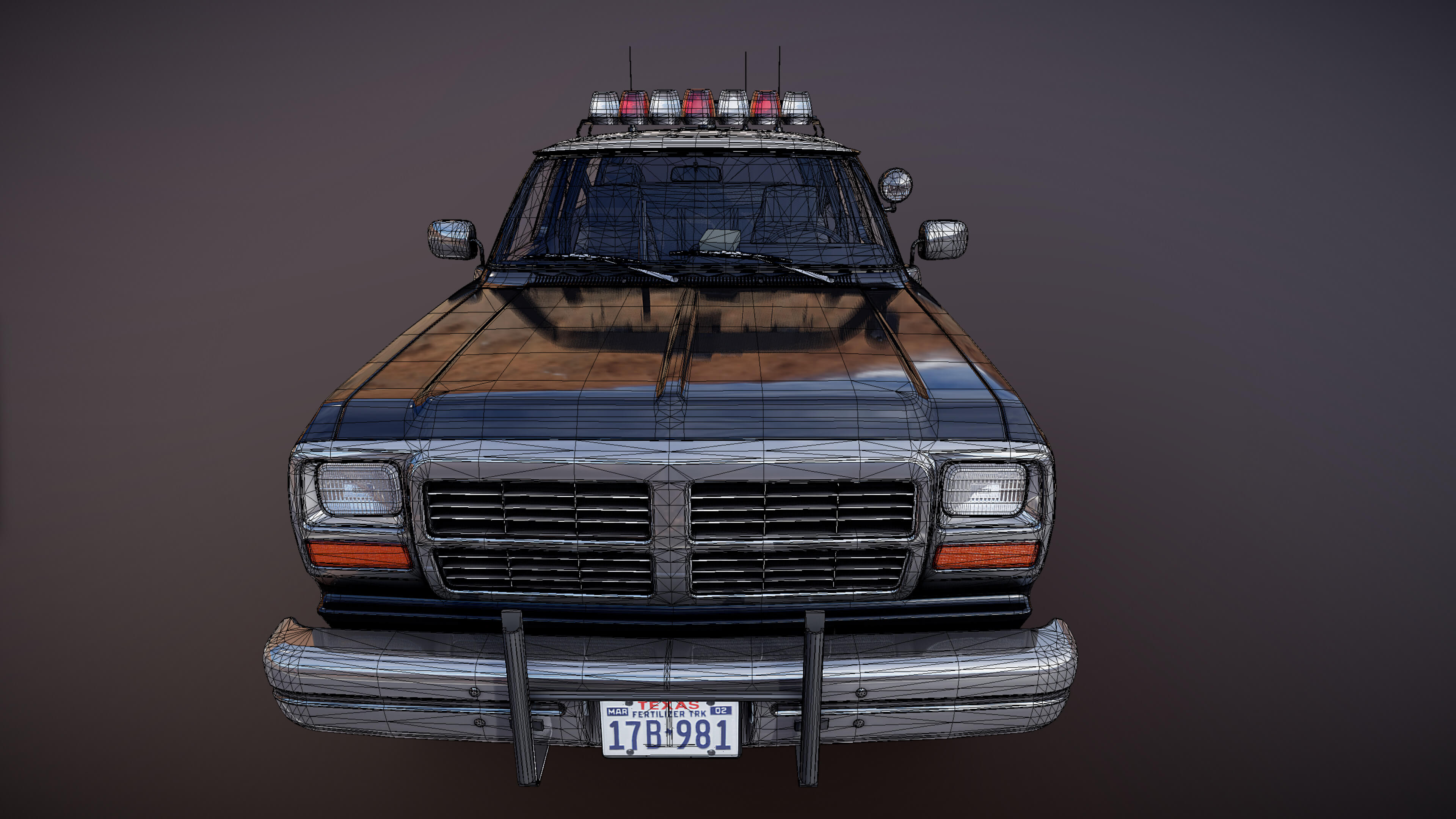 Dodge Ramcharger 1990 Police - 3D Model by Veaceslav Condraciuc