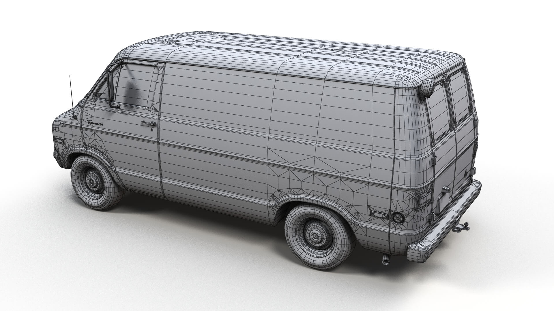 Dodge Tradesman 1971 Van - 3D Model by Veaceslav Condraciuc