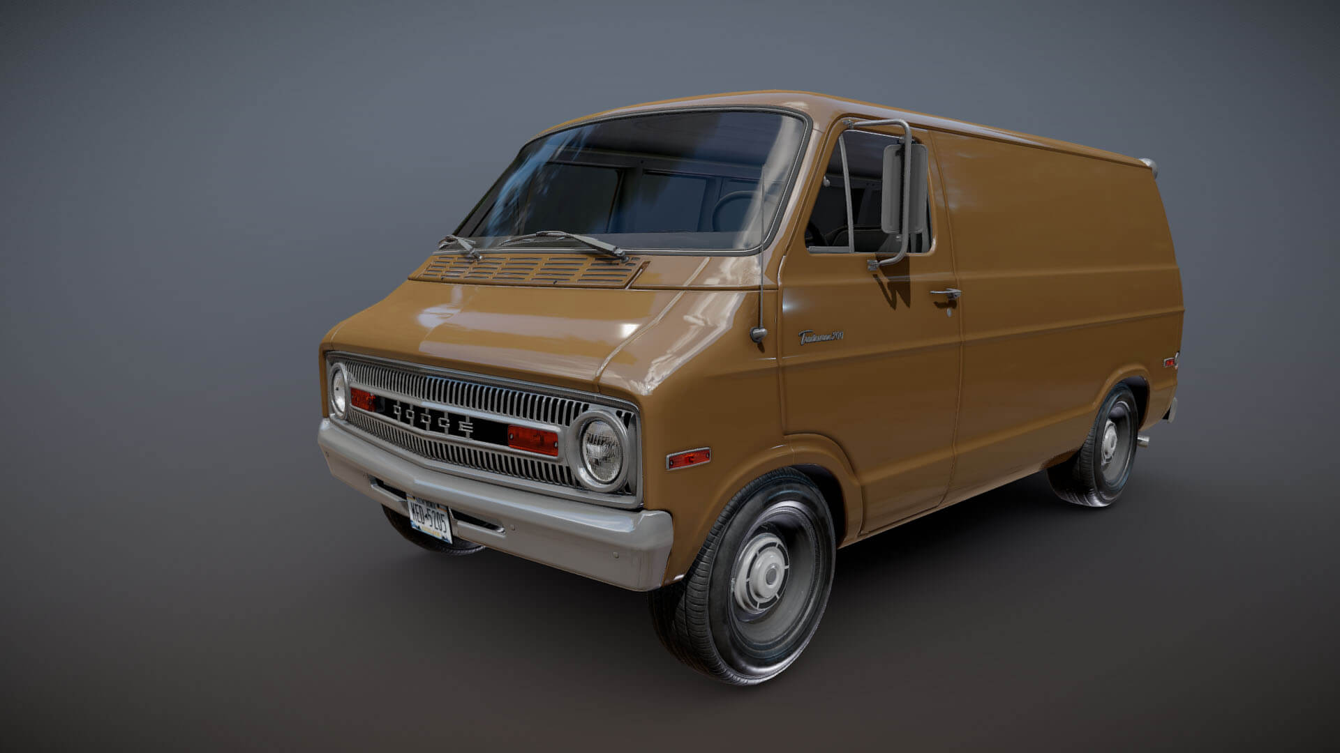 Dodge Tradesman 1971 Van - 3D Model by Veaceslav Condraciuc