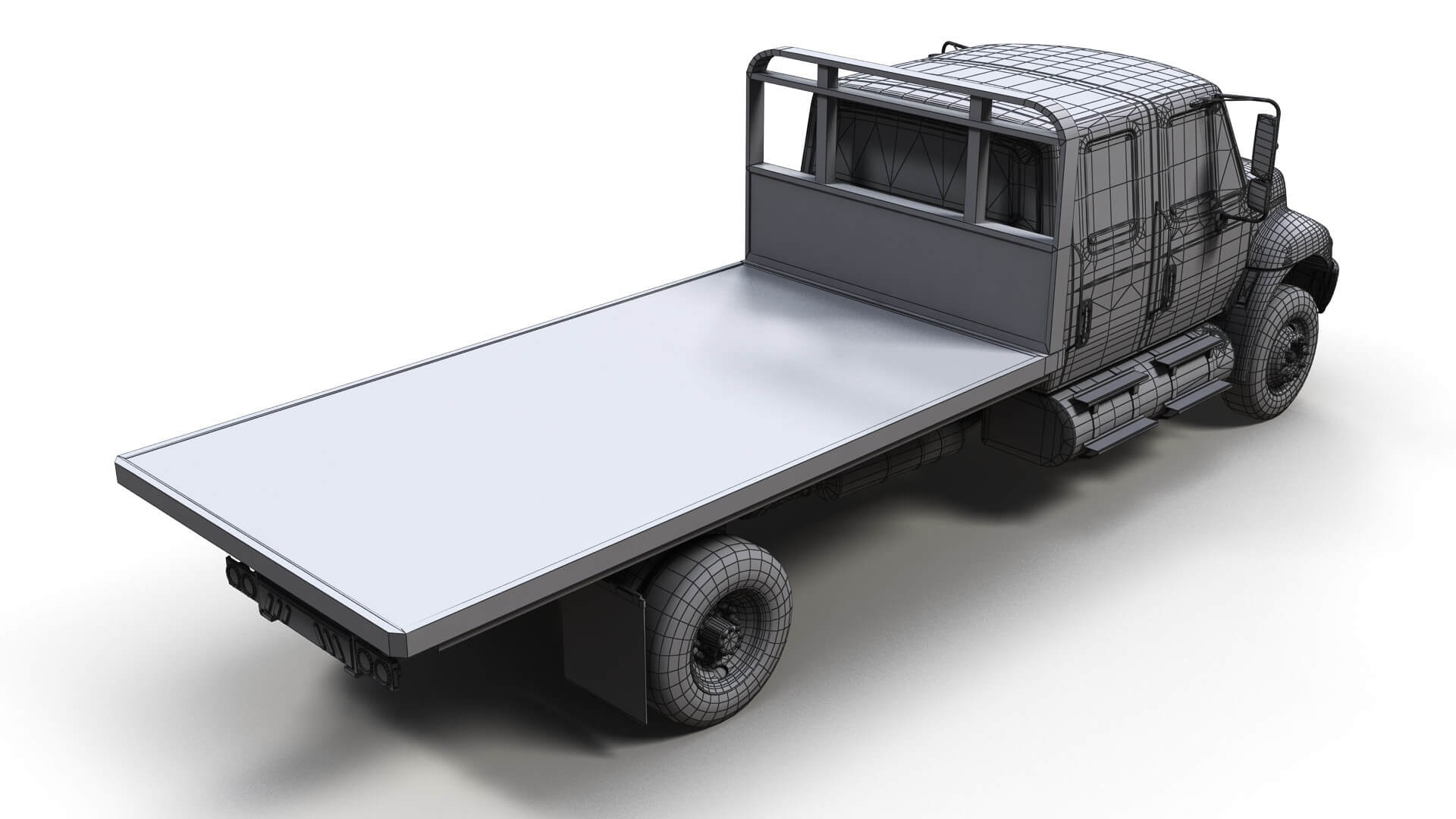 Durastar CrewCab Flatbed Truck - 3D Model by Veaceslav Condraciuc