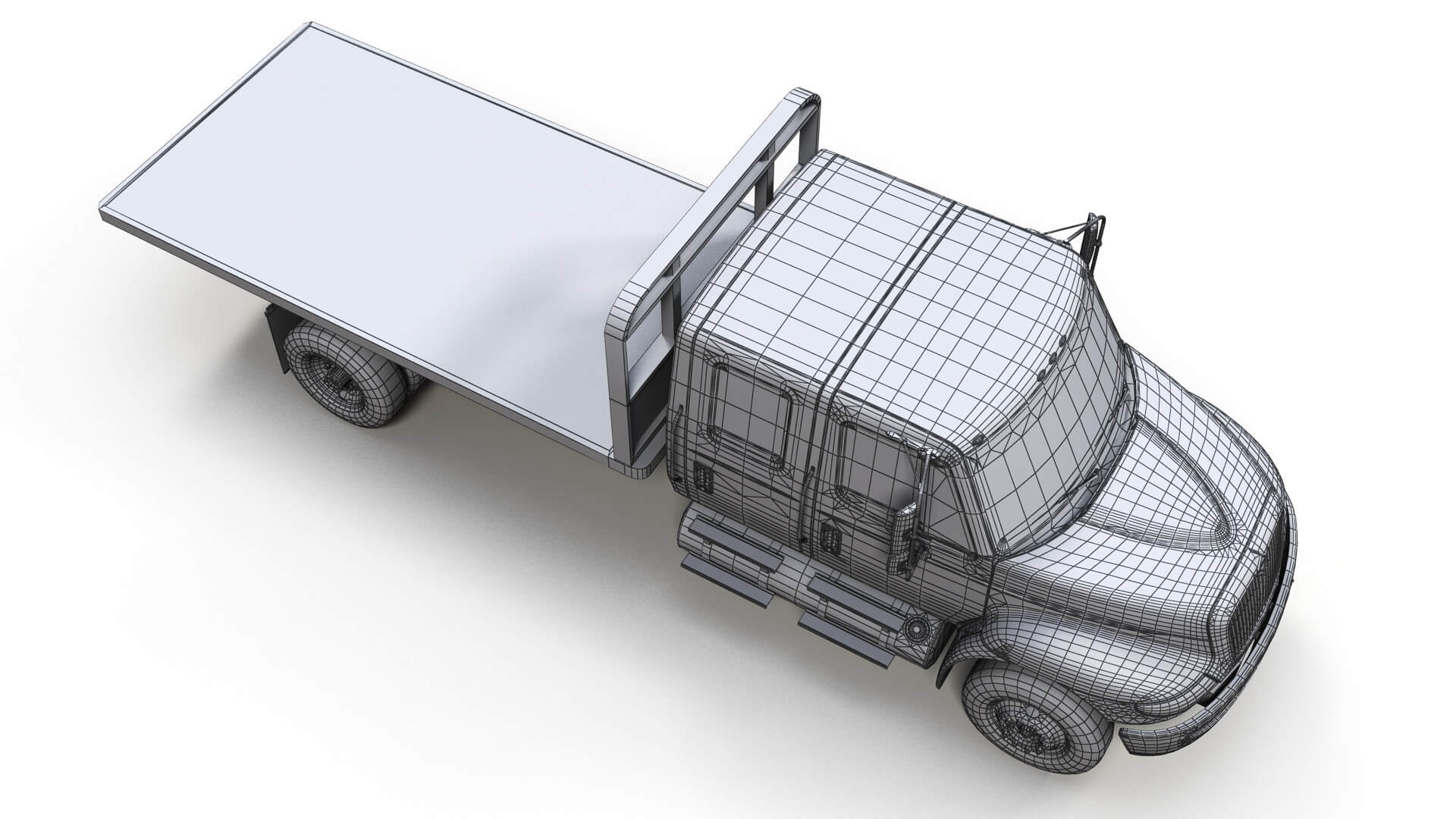Durastar CrewCab Flatbed Truck - 3D Model by Veaceslav Condraciuc