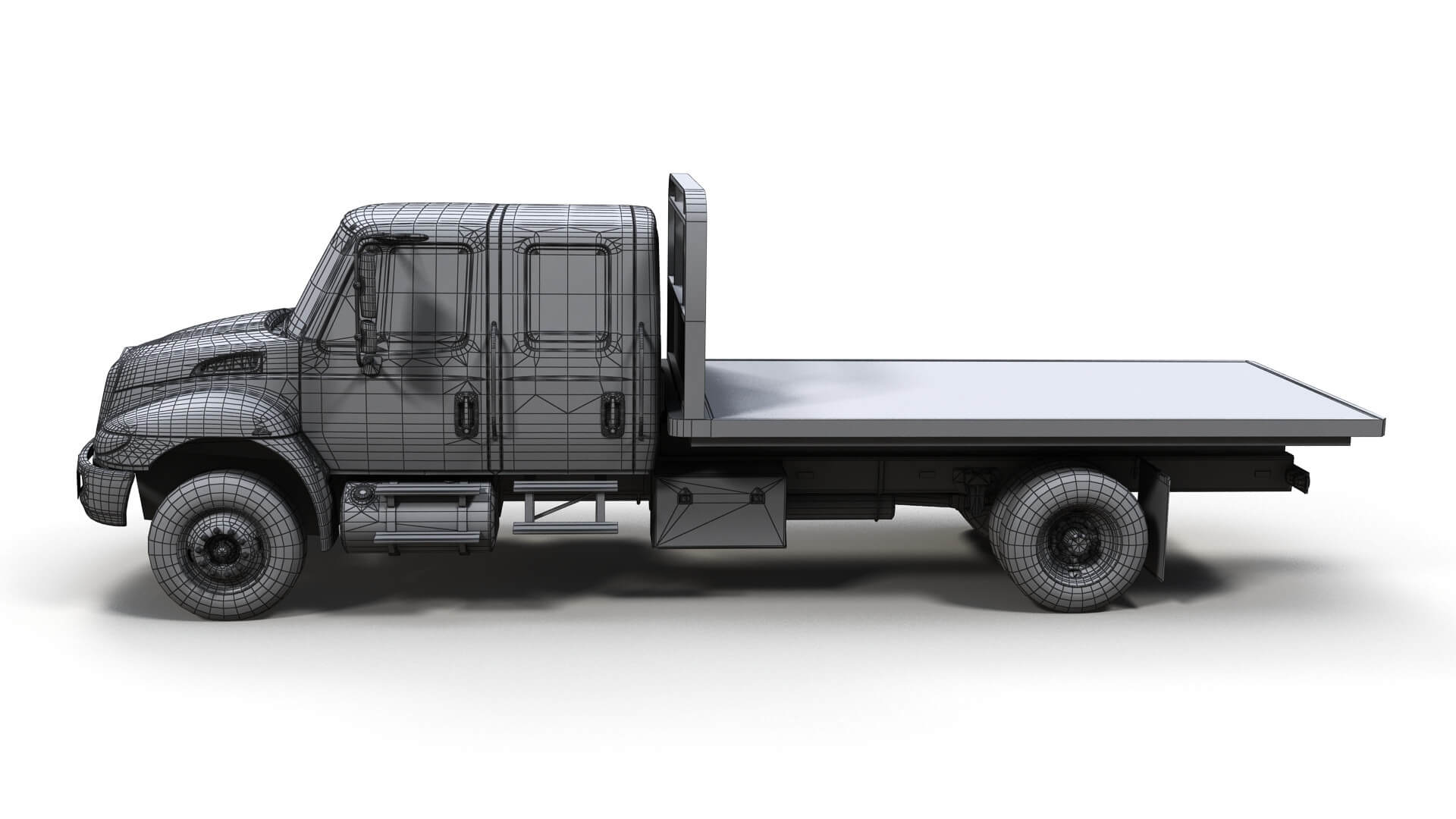 Durastar CrewCab Flatbed Truck - 3D Model by Veaceslav Condraciuc
