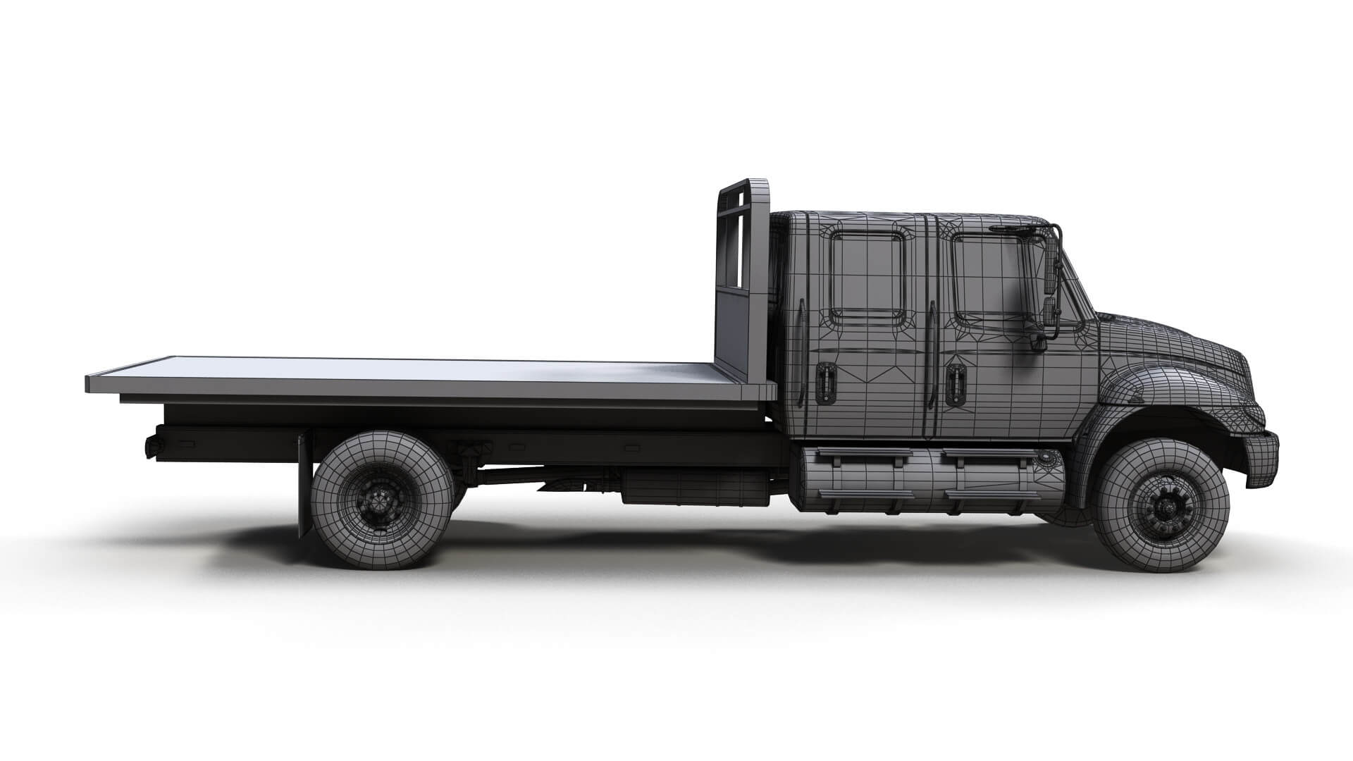 Durastar CrewCab Flatbed Truck - 3D Model by Veaceslav Condraciuc