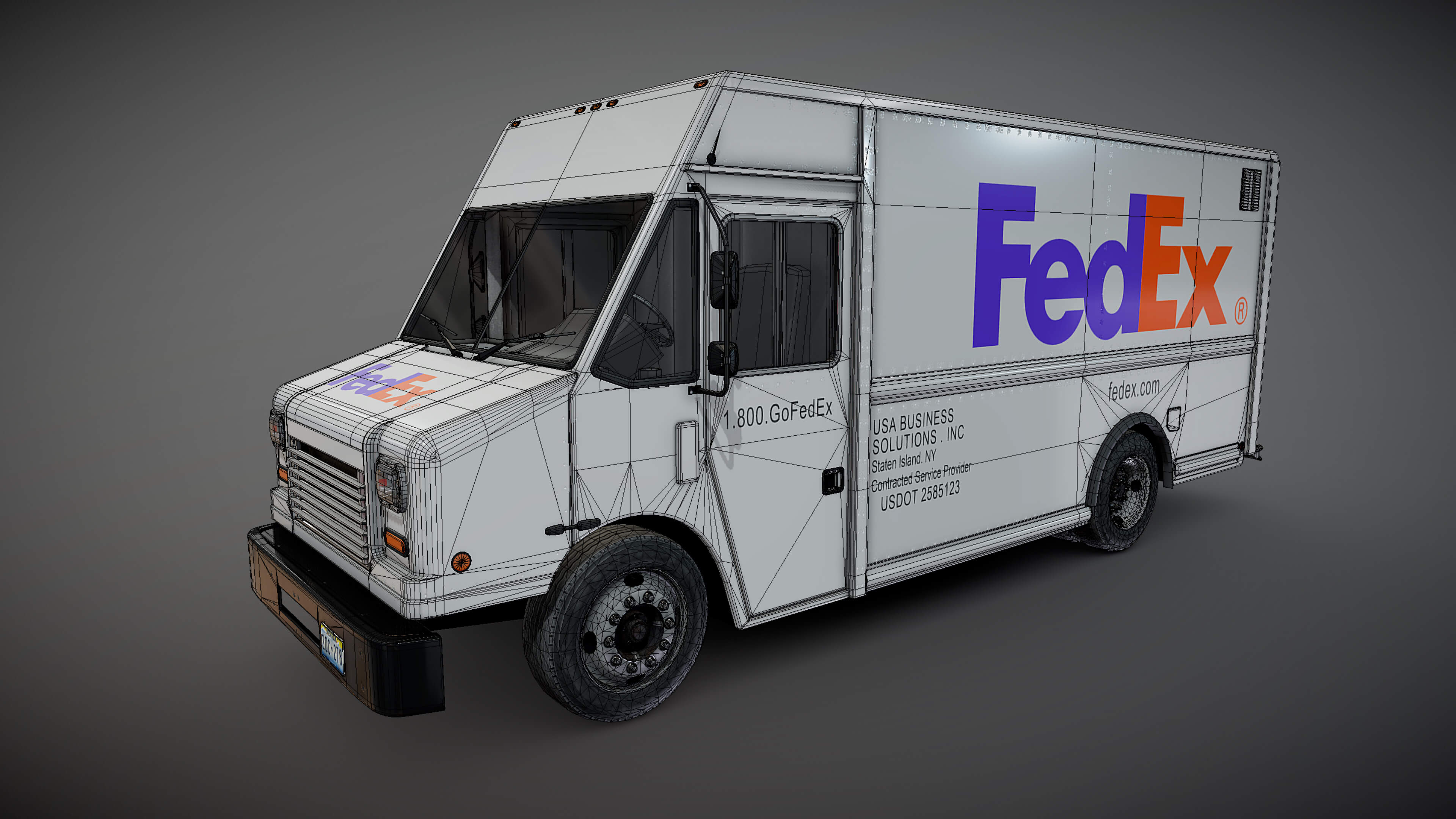 FedEx Boxvan - 3D Model by Veaceslav Condraciuc